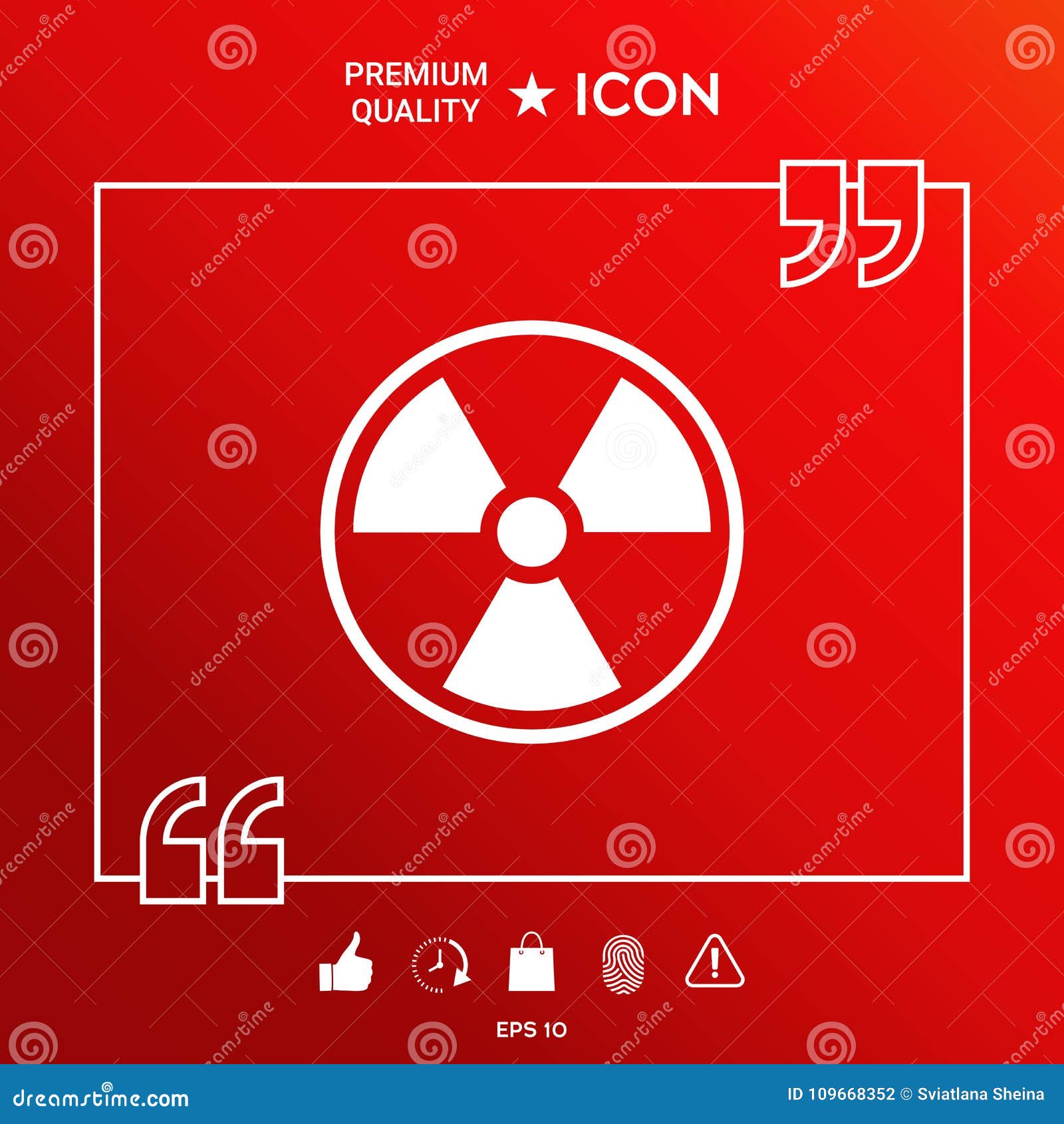 Ionizing radiation icon stock vector. Illustration of chemistry - 109668352