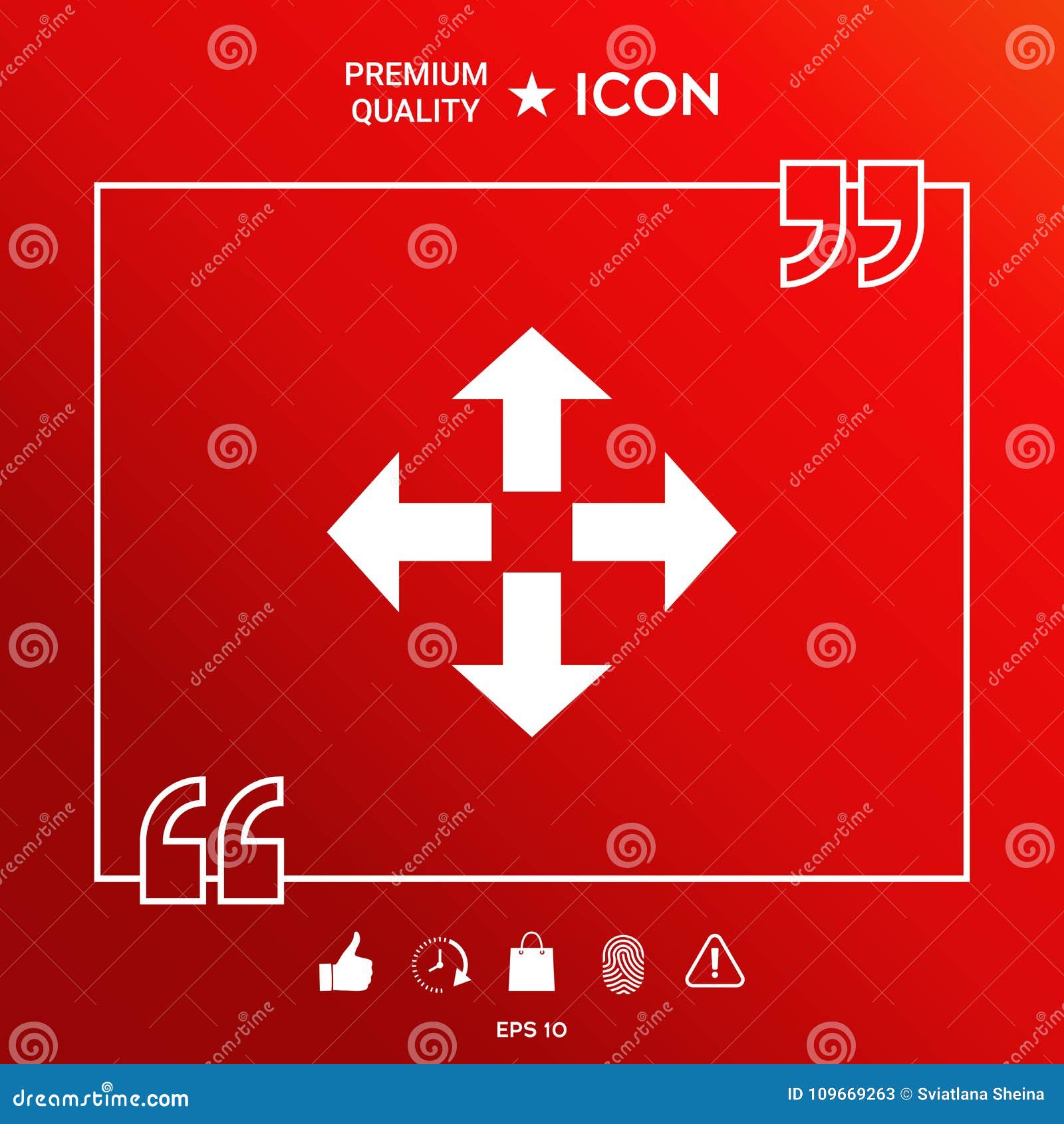 Move symbol icon stock vector. Illustration of leading - 109669263