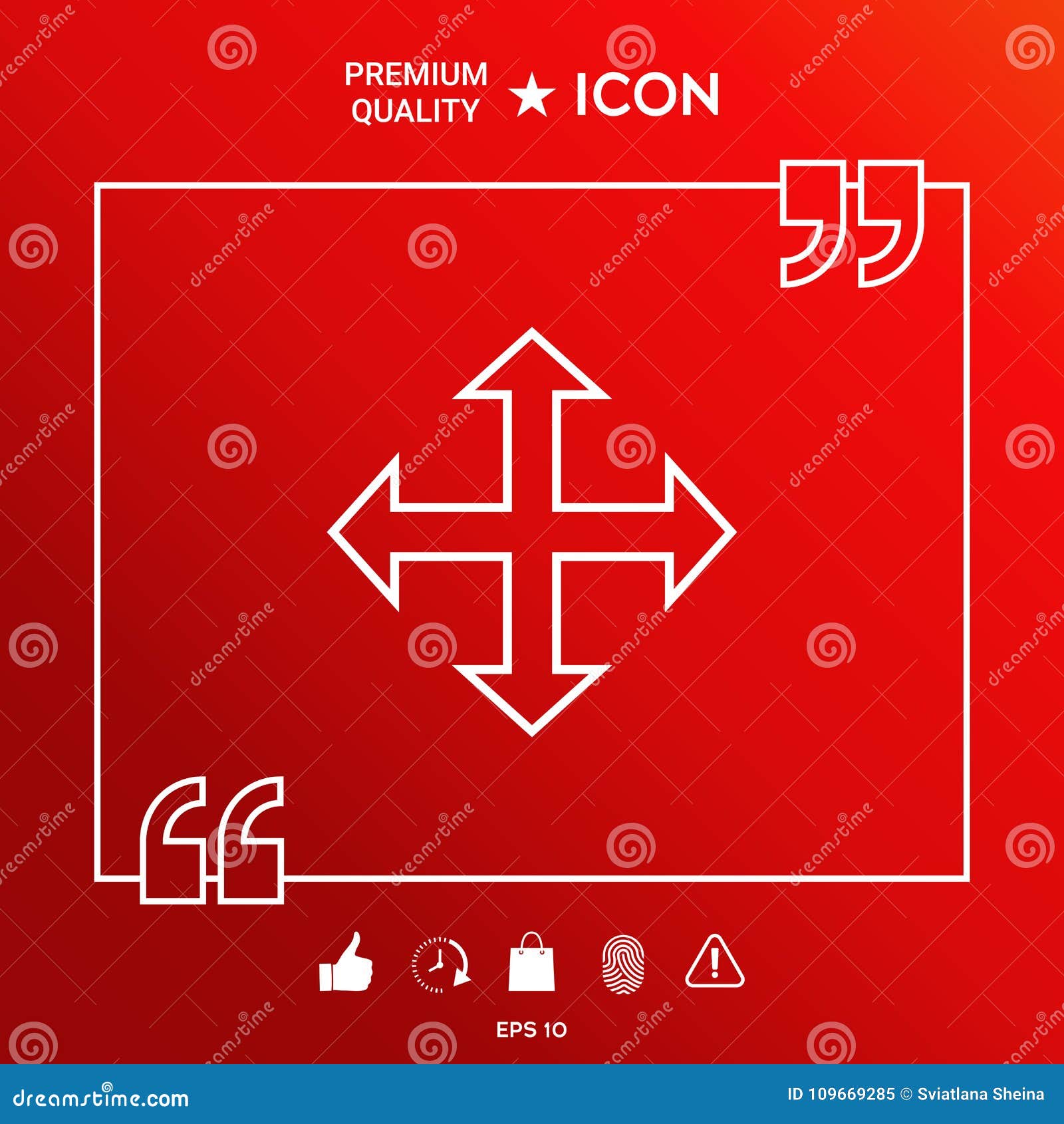 Move symbol icon stock vector. Illustration of design - 109669285