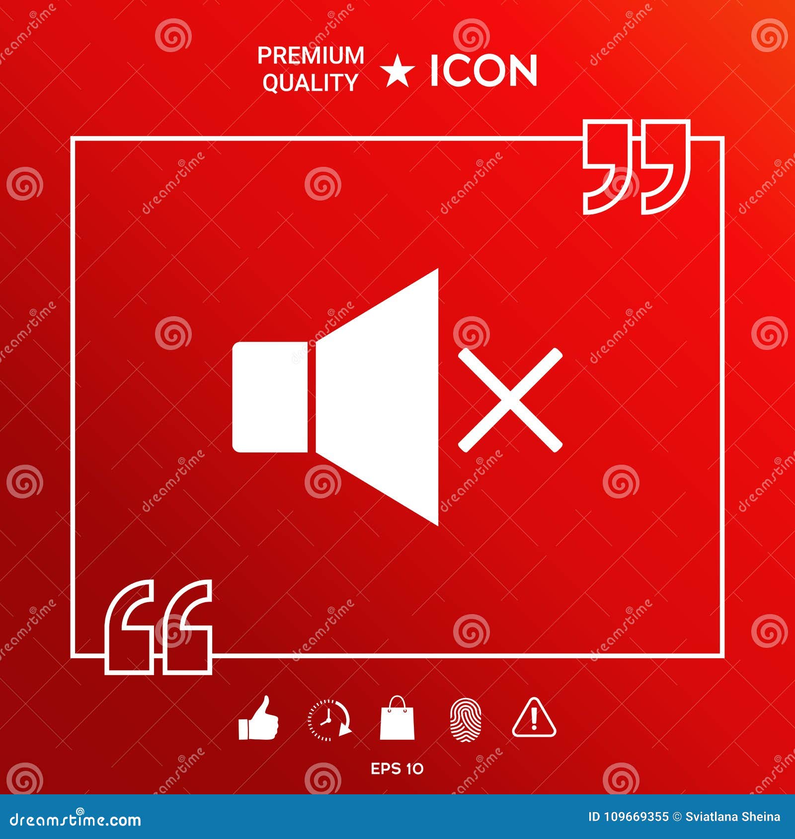 No Volume icon stock vector. Illustration of music, loudspeaker - 109669355