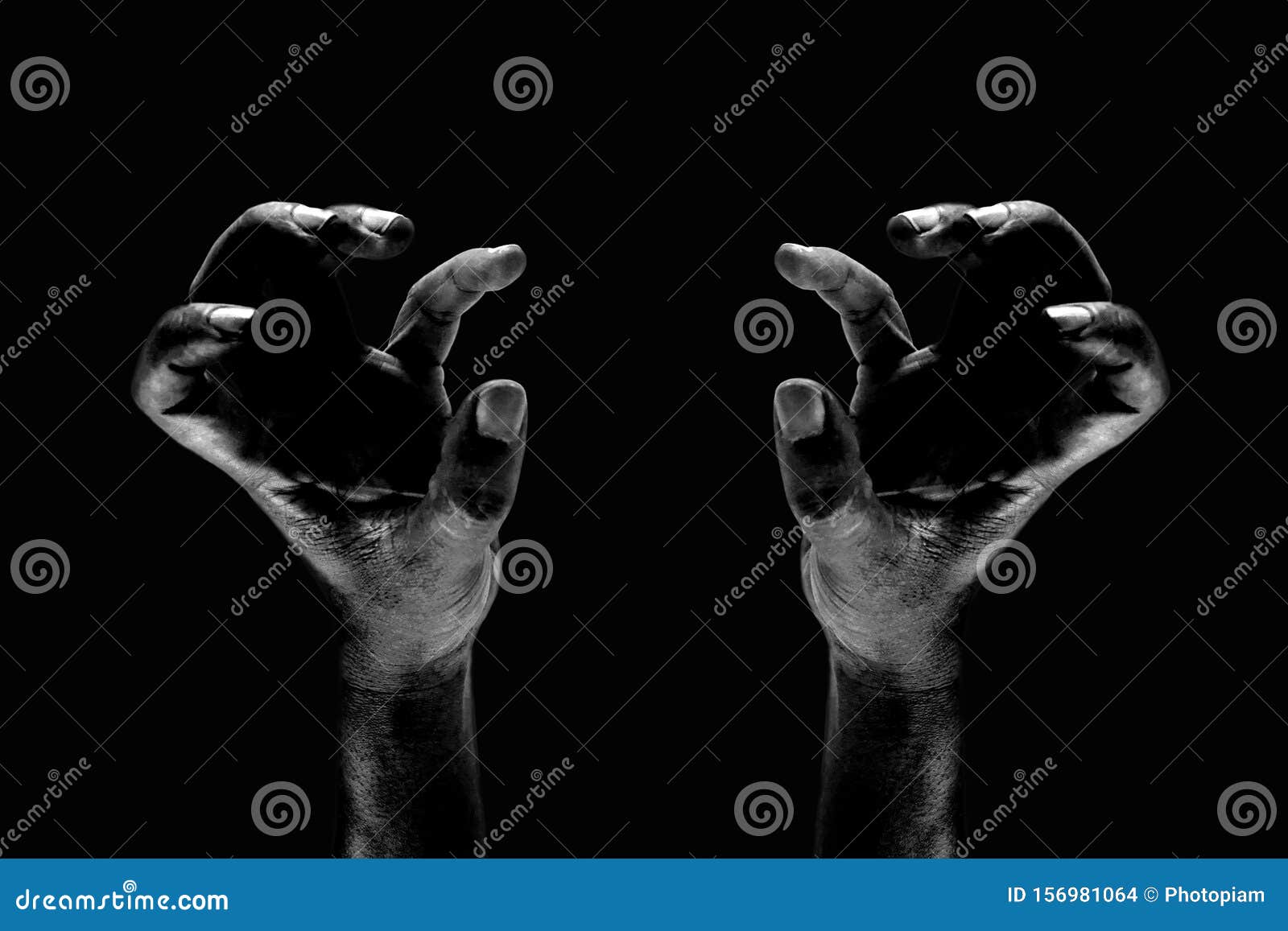Symbols Two Hands Scary Mystic Spread Fingers of Zomby Demon or Devil ...