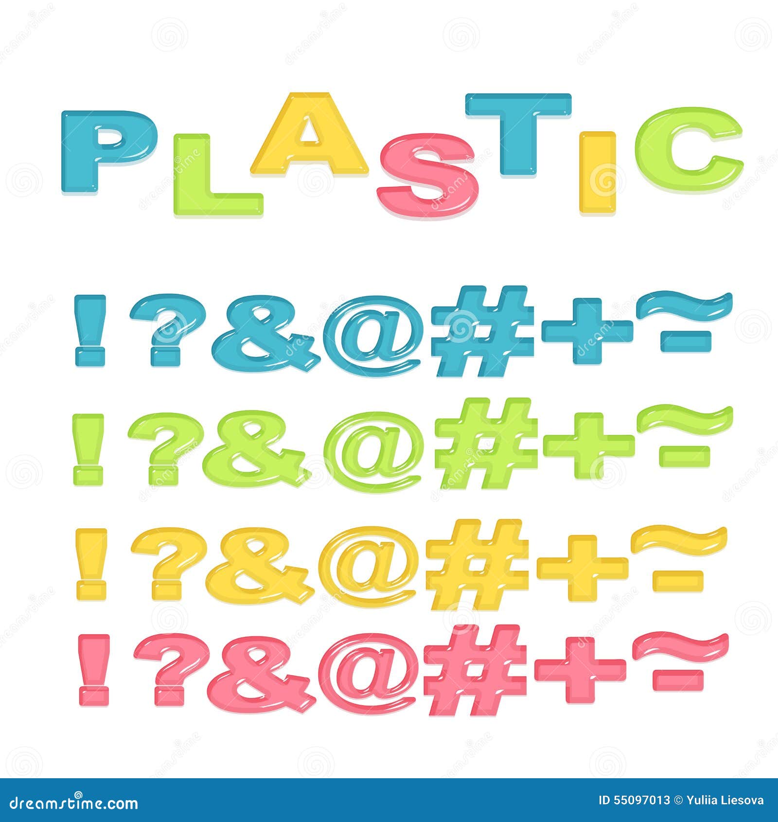 Set Of Symbols Tilde, Semi-colon, Equals, Colon Made Of Painted Metal ...