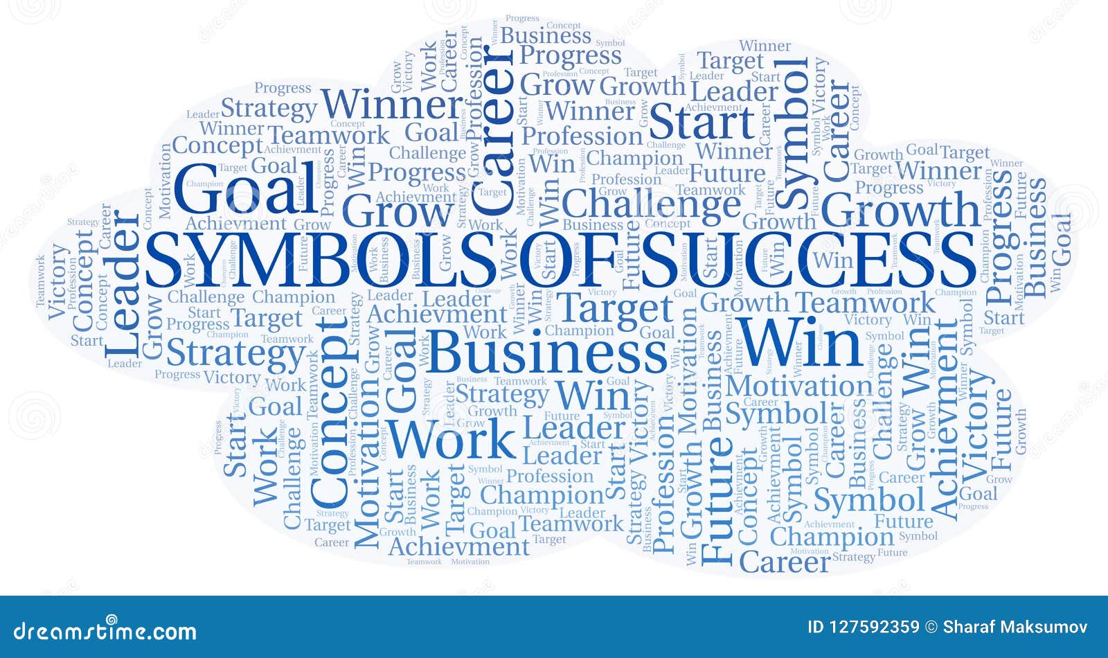 Symbols of Success Word Cloud. Stock Illustration - Illustration of ...