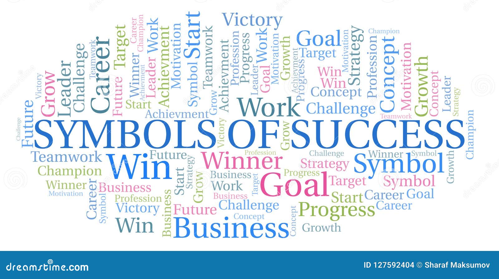 Symbols of Success Word Cloud. Stock Illustration - Illustration of ...