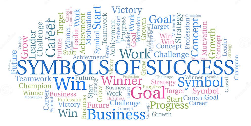 Symbols of Success Word Cloud. Stock Illustration - Illustration of ...