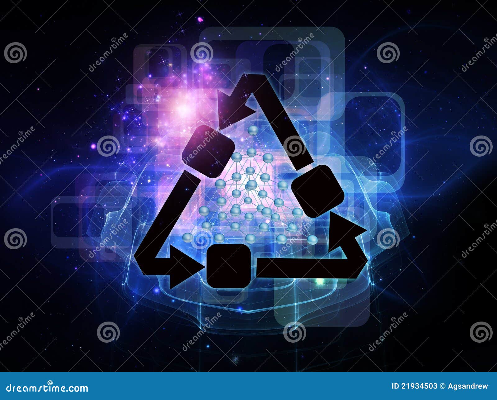 Symbols of Technology stock illustration. Illustration of purple - 21934503