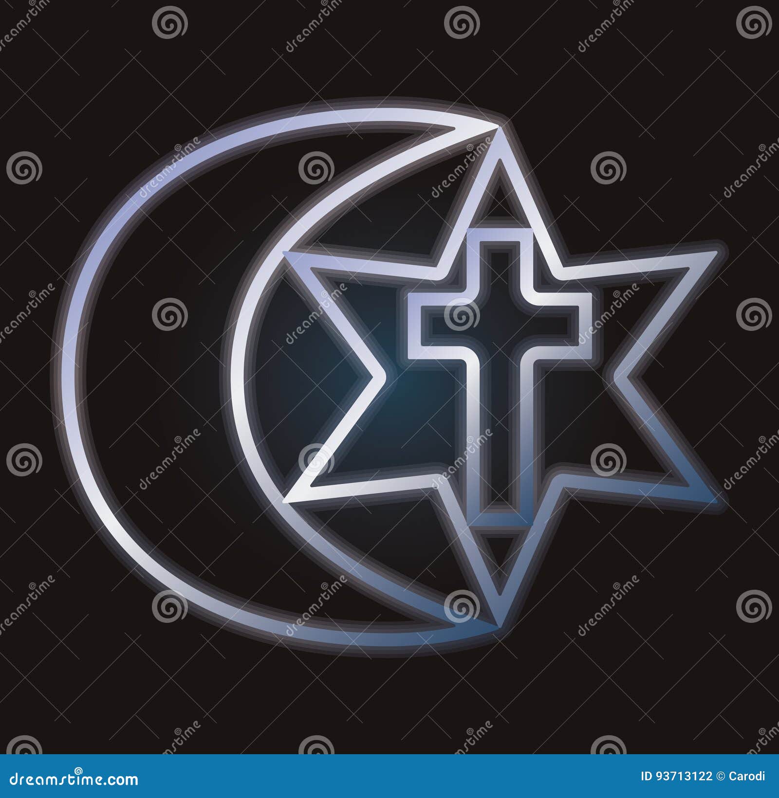 Symbols of Three Religions, Vector Stock Vector - Illustration of ...