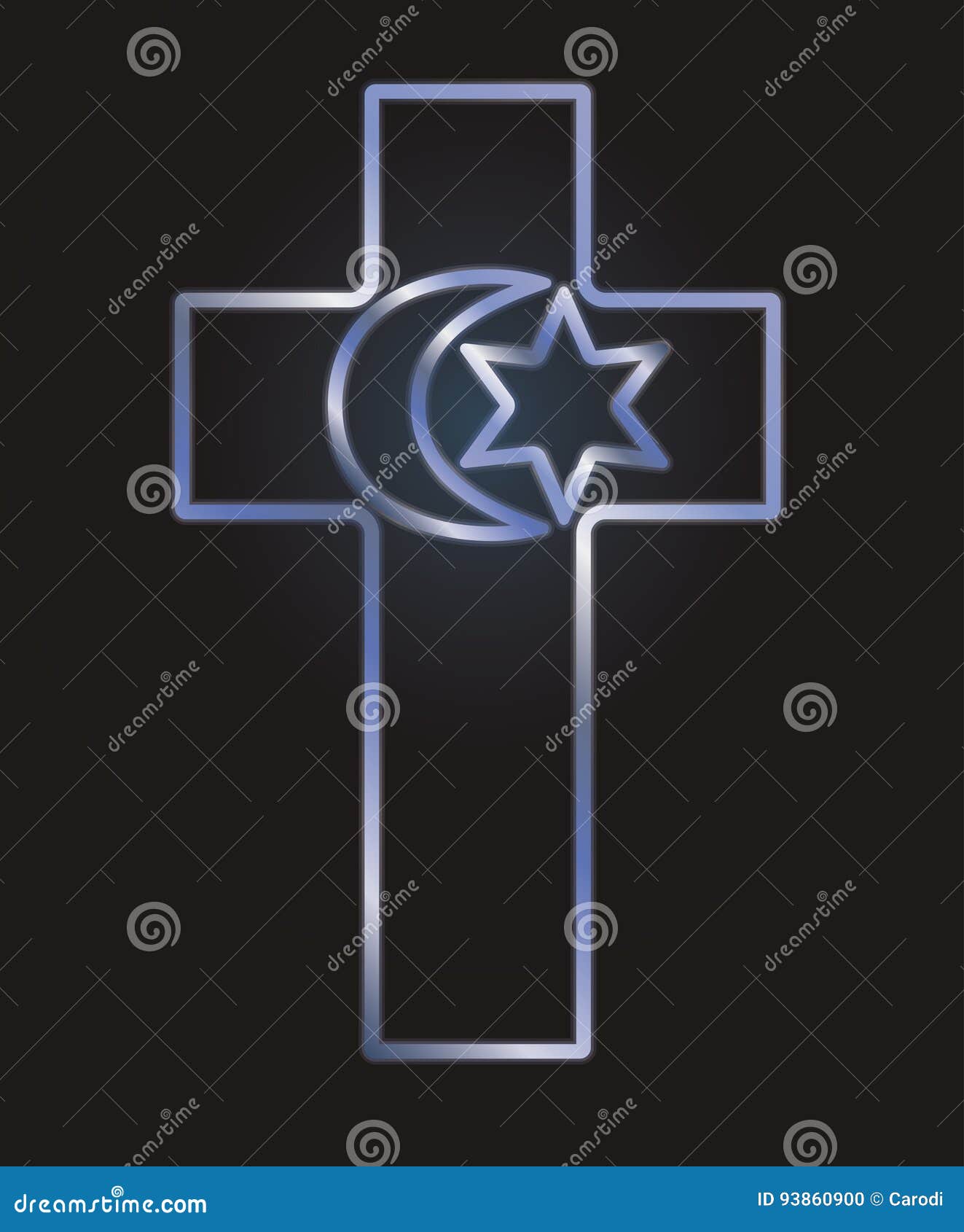 Symbols of Three World Religions, Vector Stock Vector - Illustration of ...