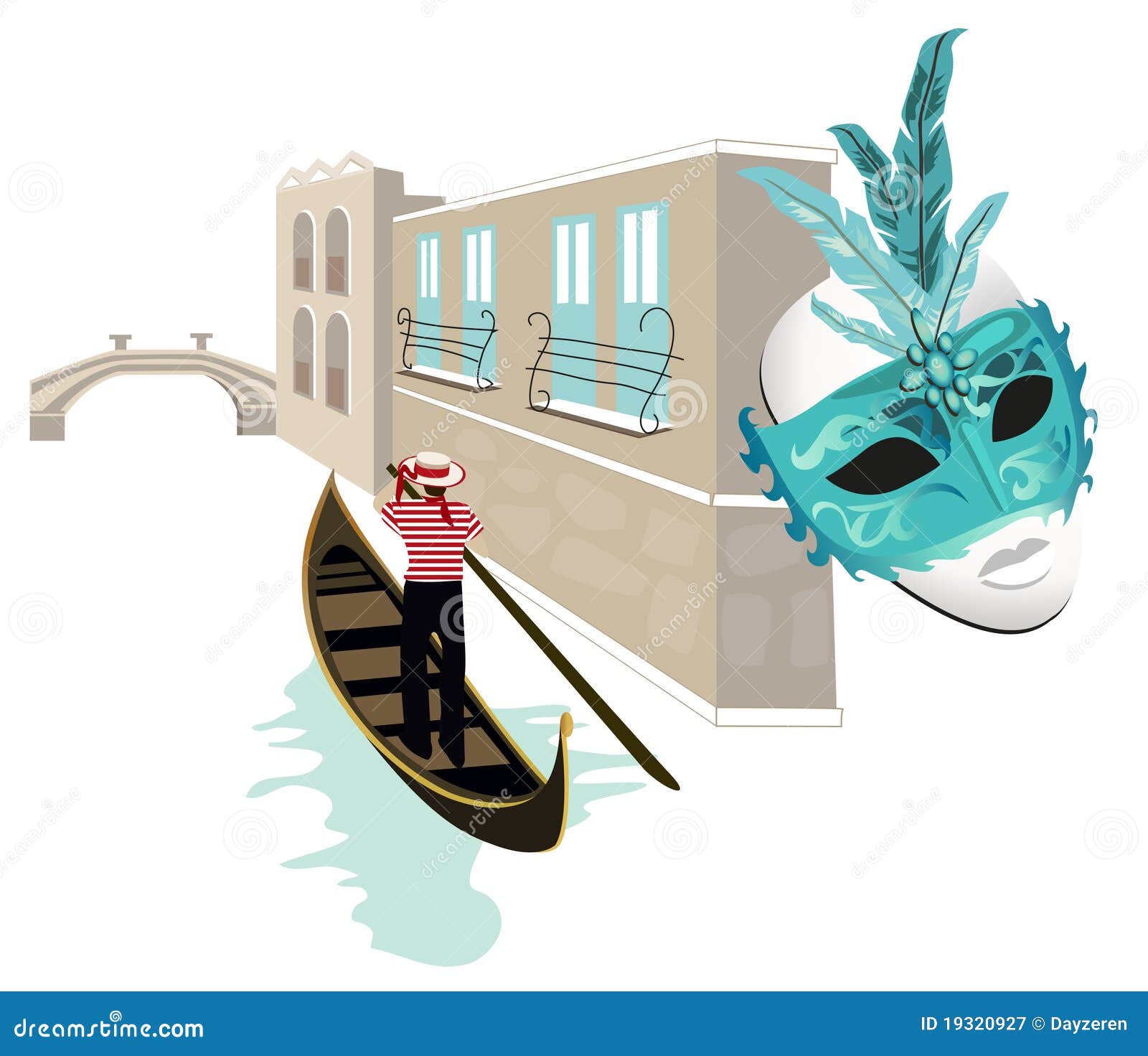 Symbols Of Venice Cartoon Vector | CartoonDealer.com #221148471