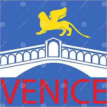 Symbols of Venice stock vector. Illustration of isolated - 221148471