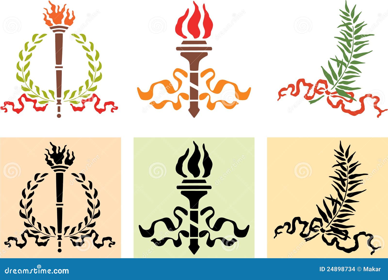Symbols of victory stock vector. Illustration of flexible - 24898734