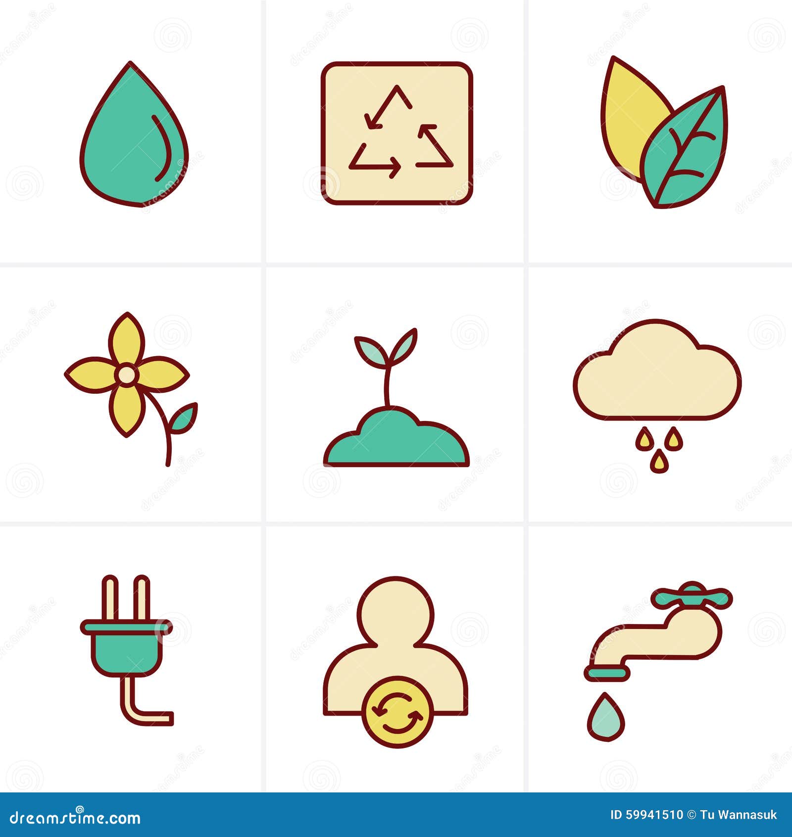 SymbolsstilEco symboler vektor illustrationer. Illustration av elkraft ...