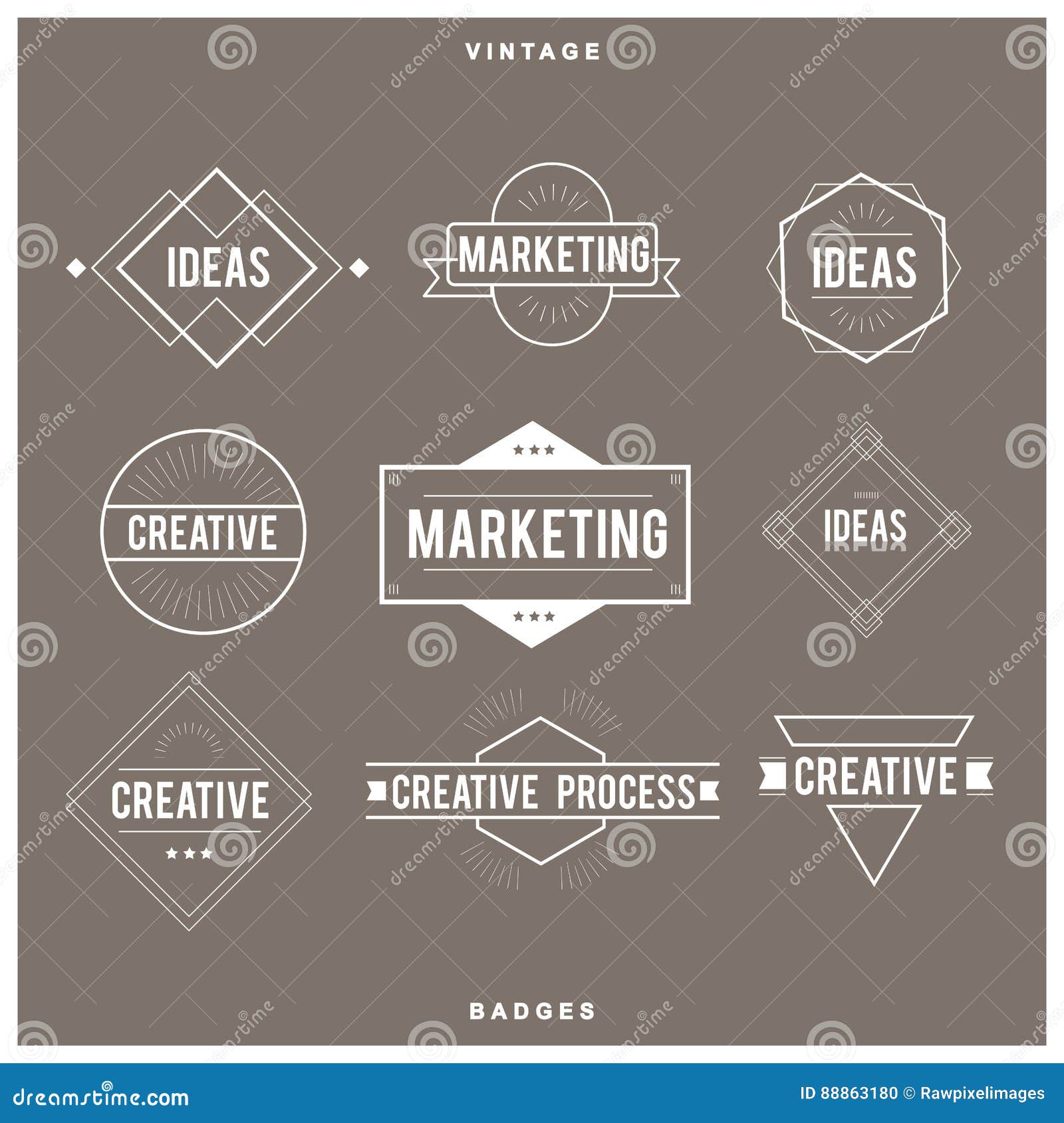 Symbolssymbolemblem Logo Collection Concept Vektor Illustrationer ...