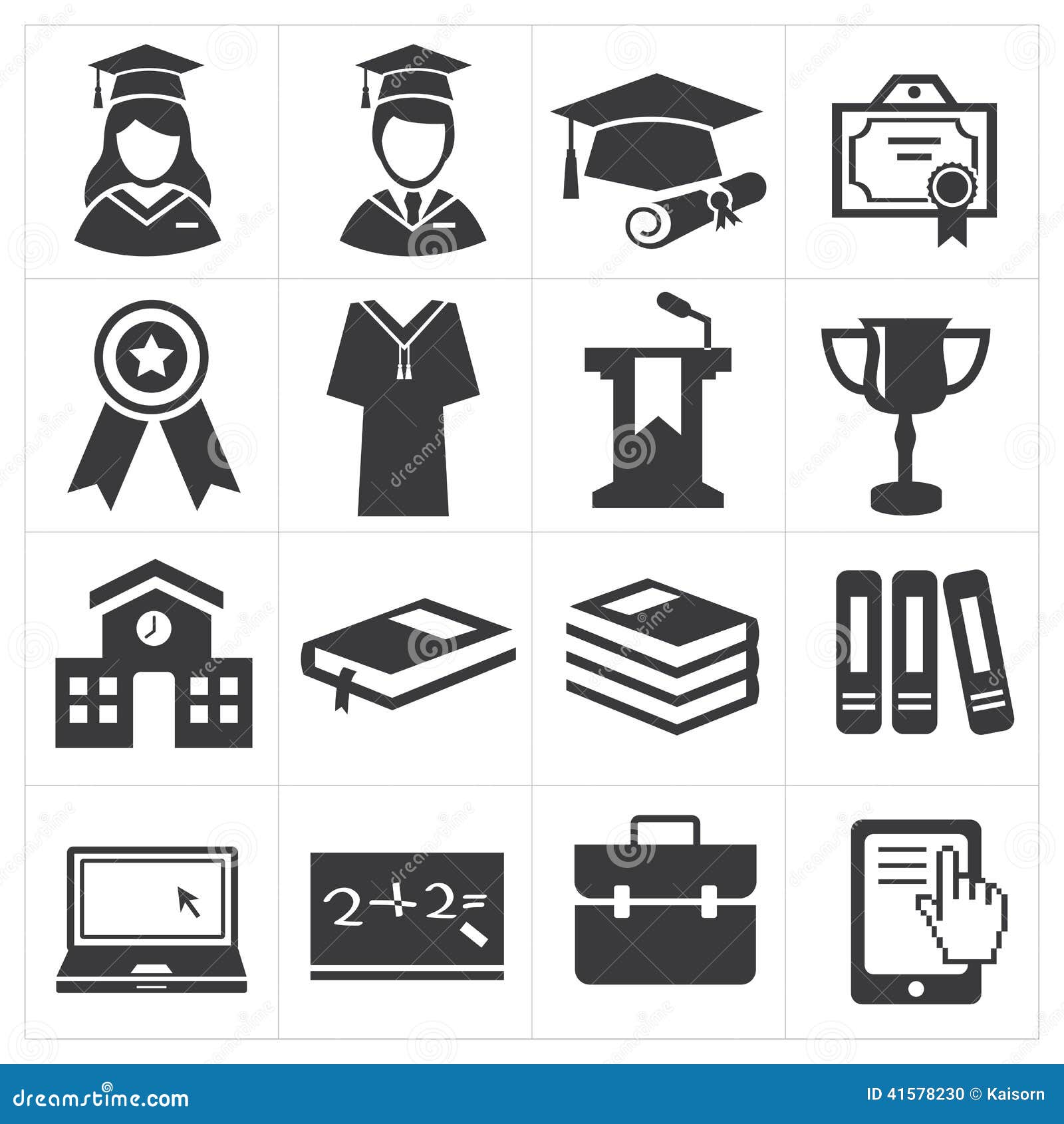 Symbolsutbildning vektor illustrationer. Illustration av undervisning ...