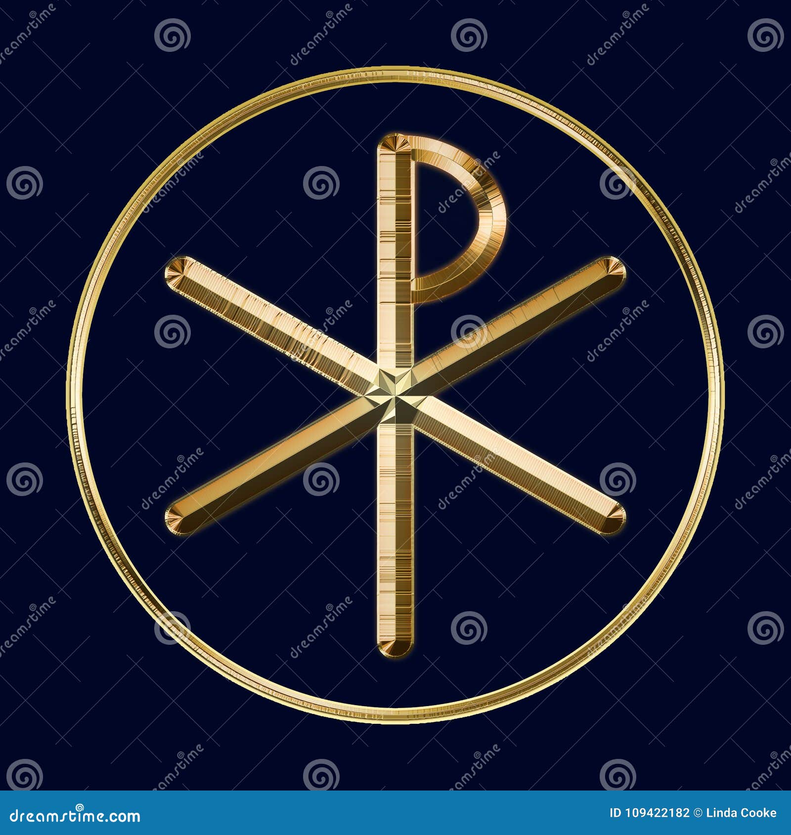 Symbool chi-Rho op blauw stock illustratie. Illustration of uitgaven ...