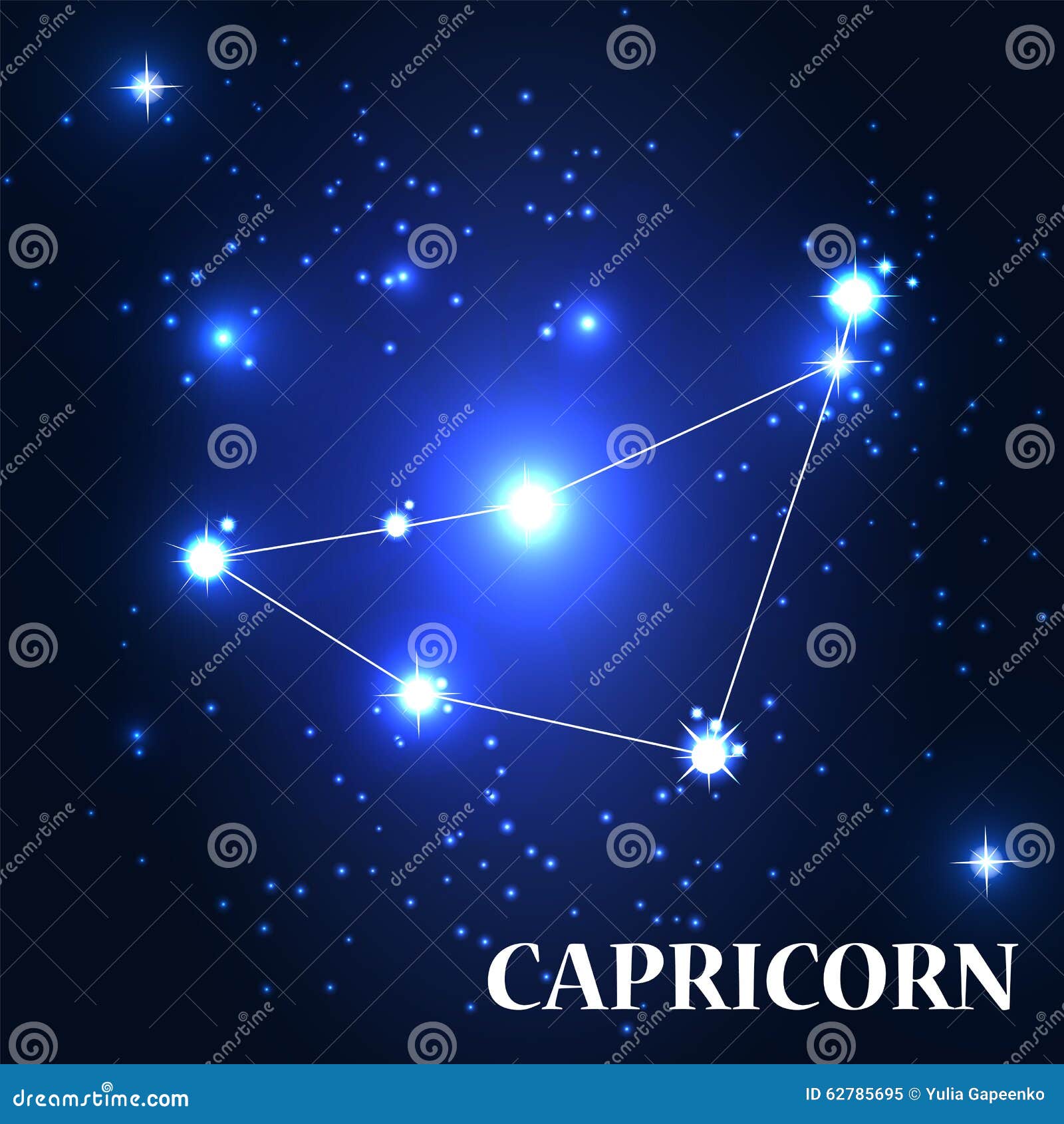 Symbool De Dierenriemteken Van Steenbok Vector Illustratie Vector ...