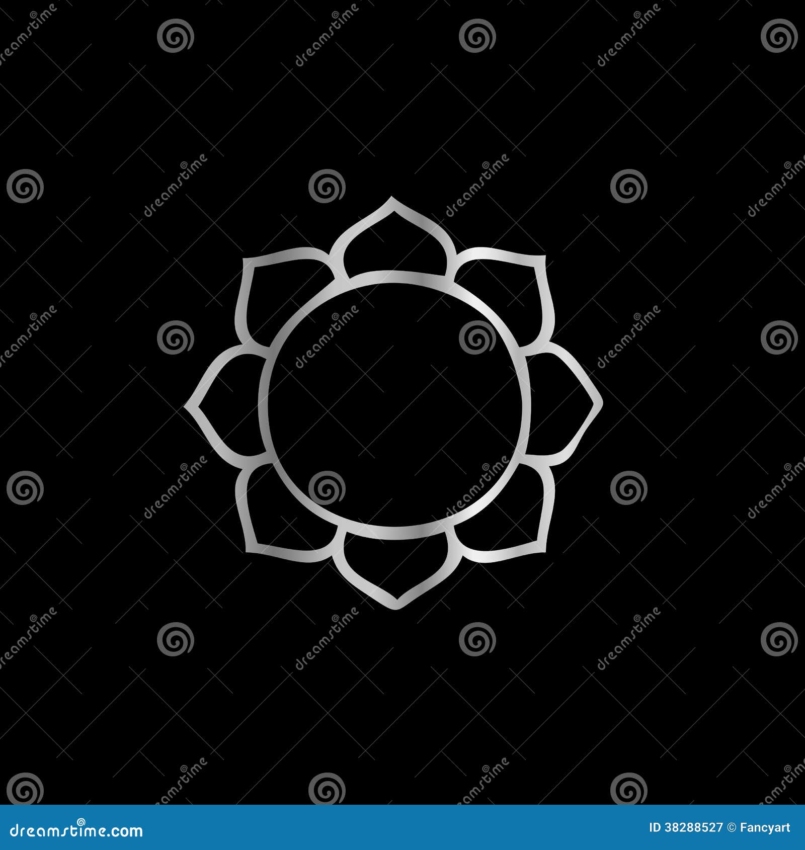 Symbool Van De Bloem Van Boeddhismelotus Vector Illustratie ...