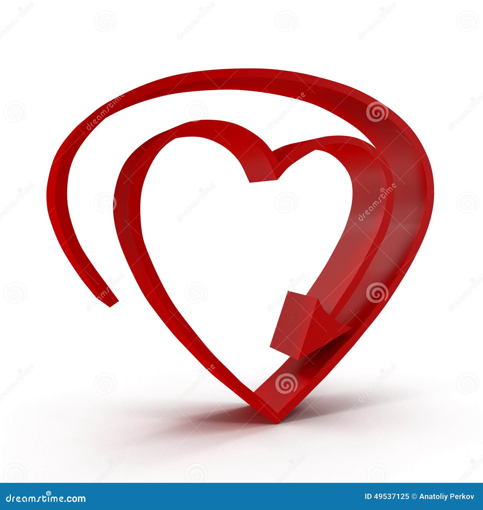 Symbool Van De Hart Tserdtse Het Rode Pijl Stock Illustratie ...