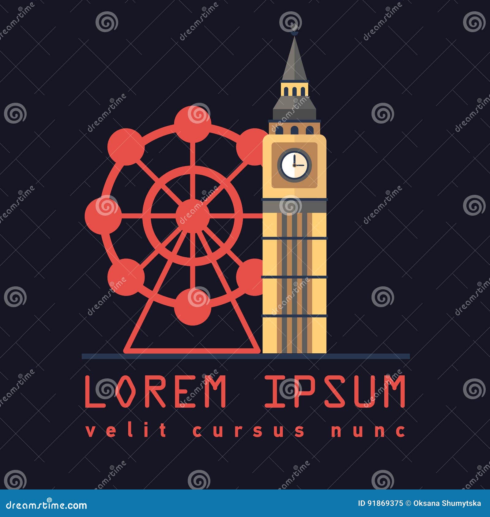 Symbool Van De Toren Big Ben Van Londen Vector Illustratie ...