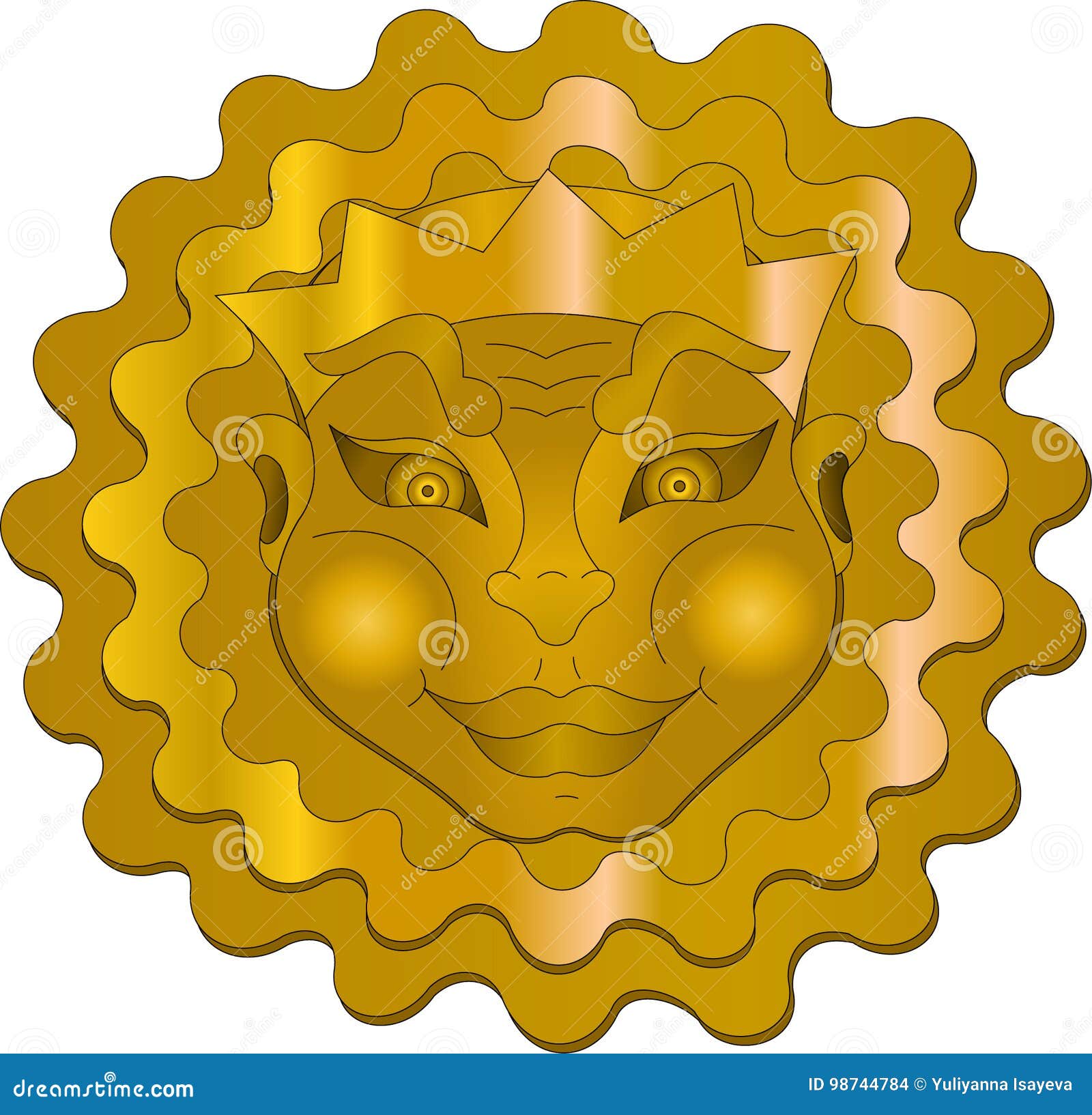Symbool van de Zon vector illustratie. Illustration of godsdienst ...