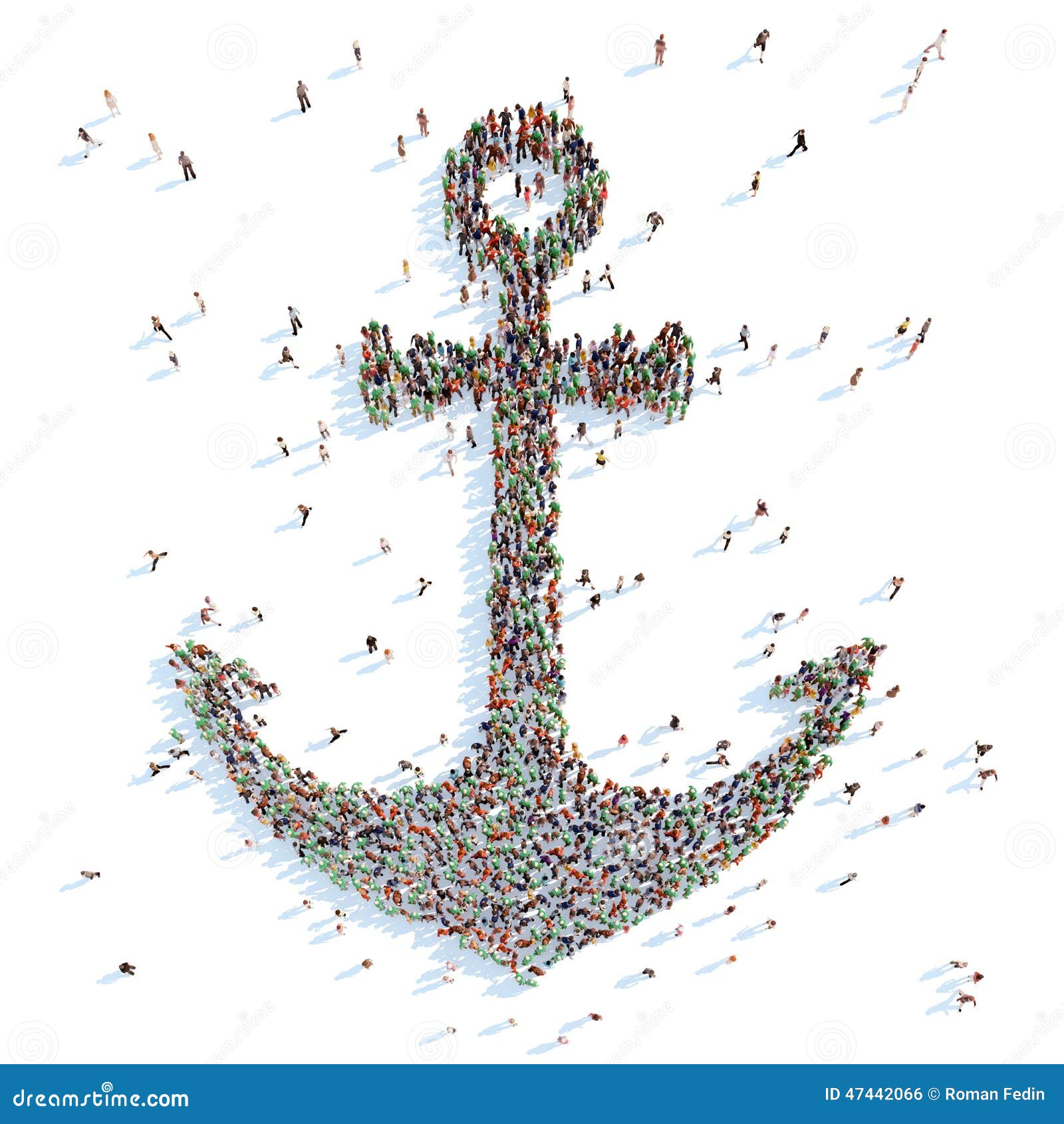 Symbool van een Anker stock illustratie. Illustration of mensen - 47442066