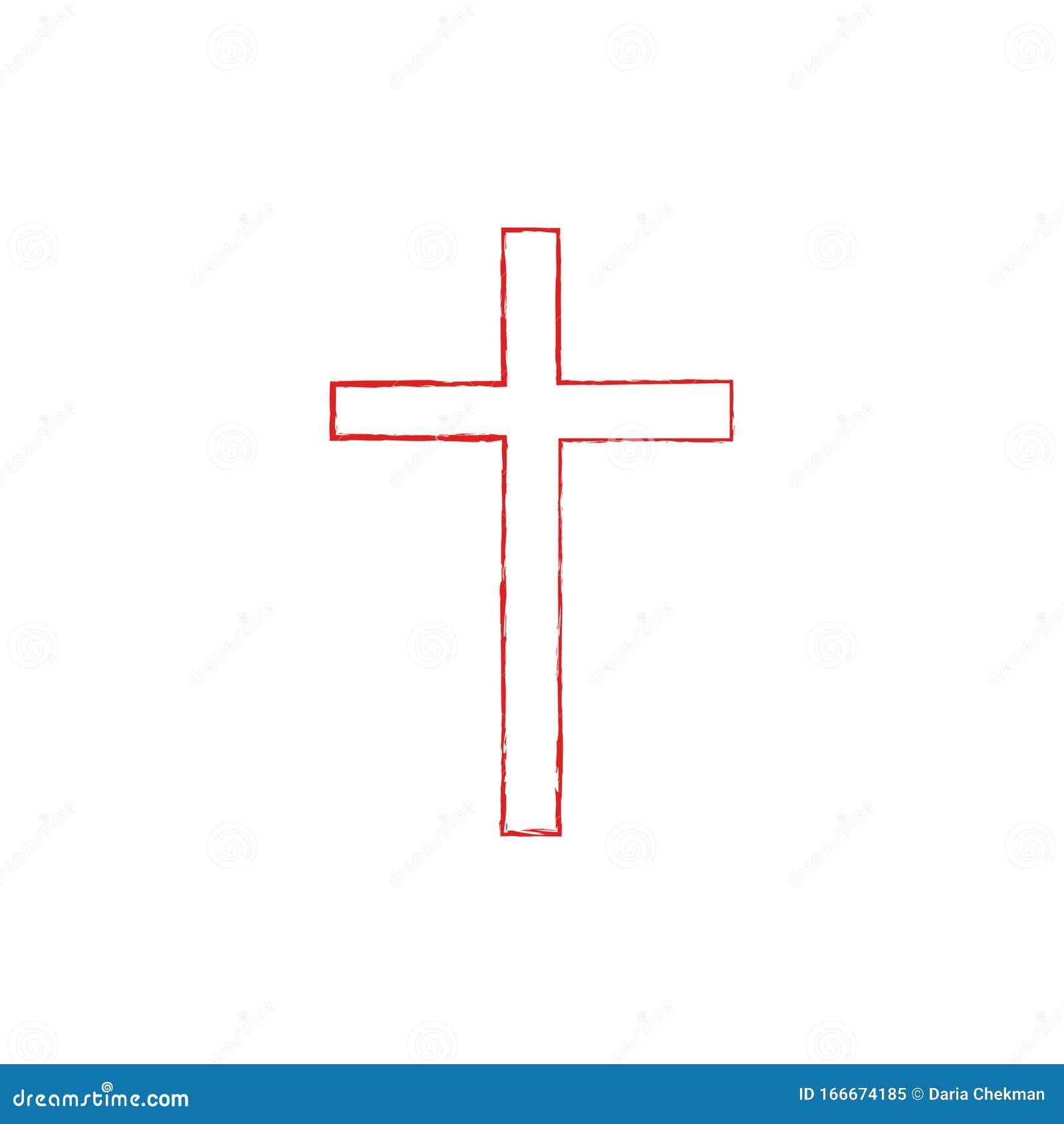 Symbool Van Een Kerkkruis Christendom Religion Symbool Vectorikoon ...