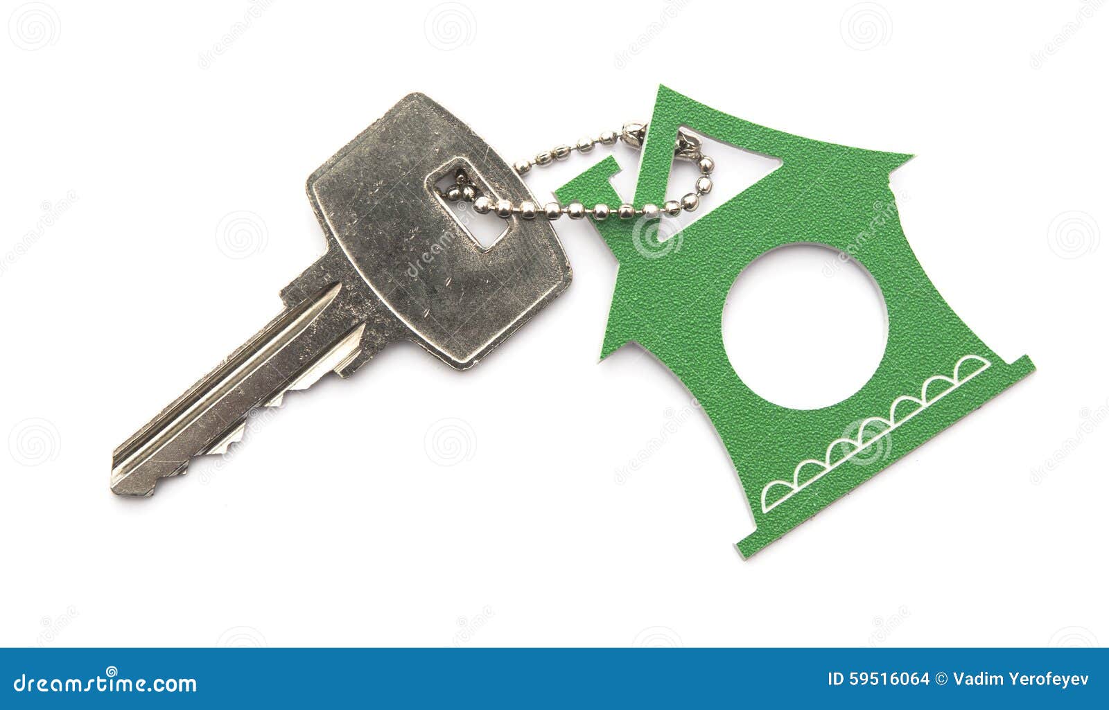 Symbool Van Het Huis Met Zilveren Sleutel Stock Foto - Image of ...