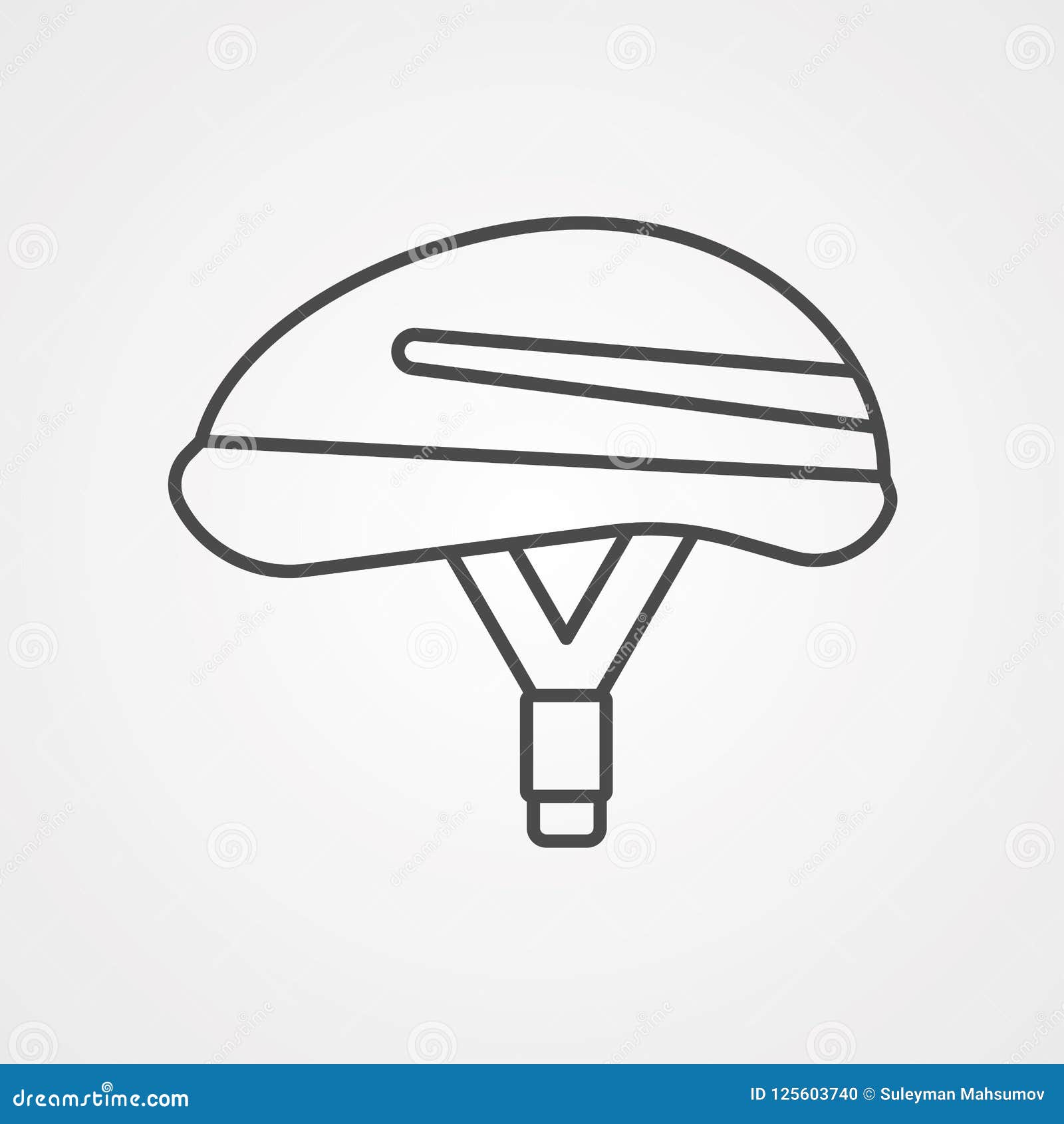 Symbool Van Het Het Pictogramteken Van De Fietshelm Het Vector Vector ...