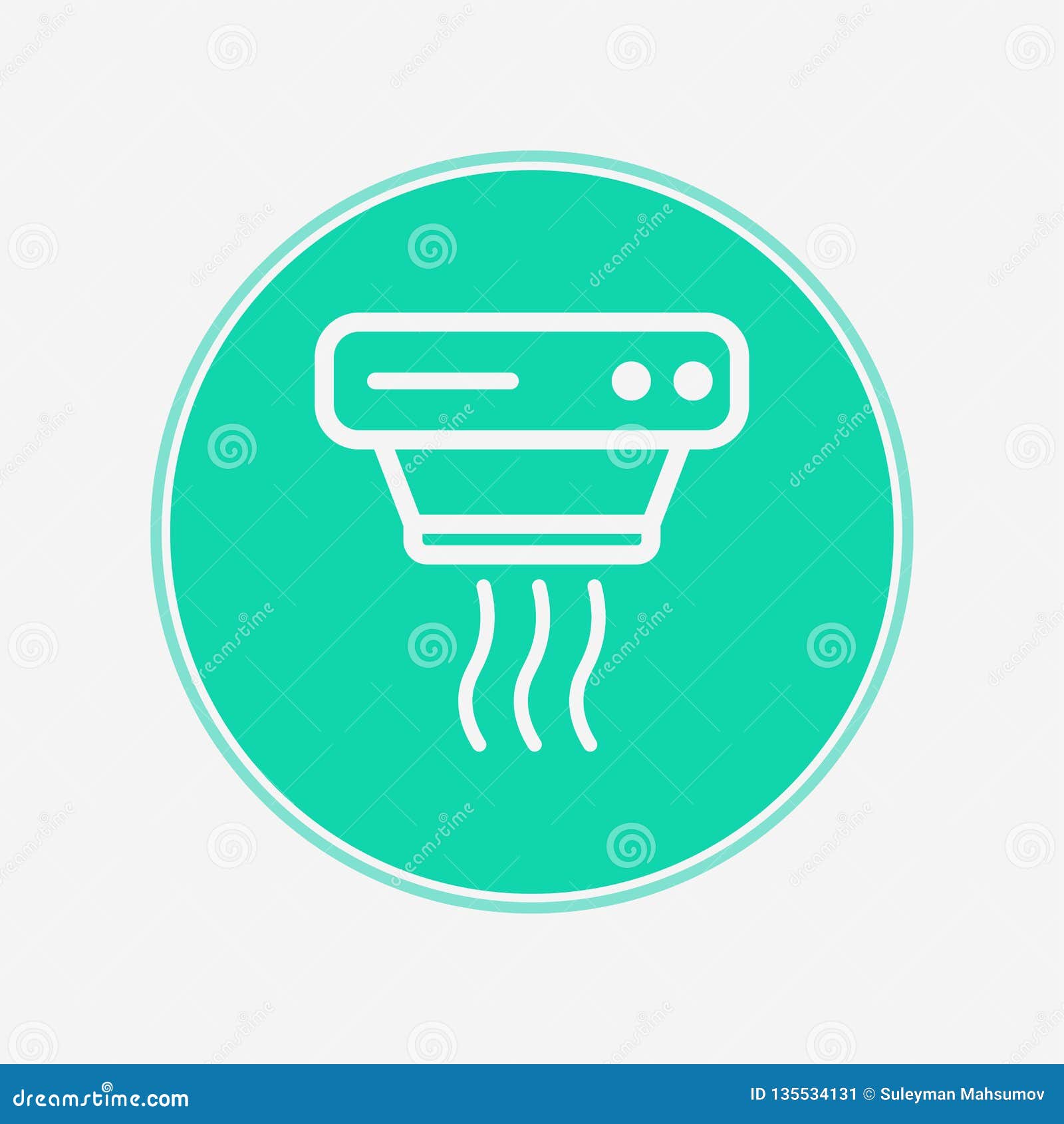 Symbool Van Het Het Pictogramteken Van De Rookdetector Het Vector ...