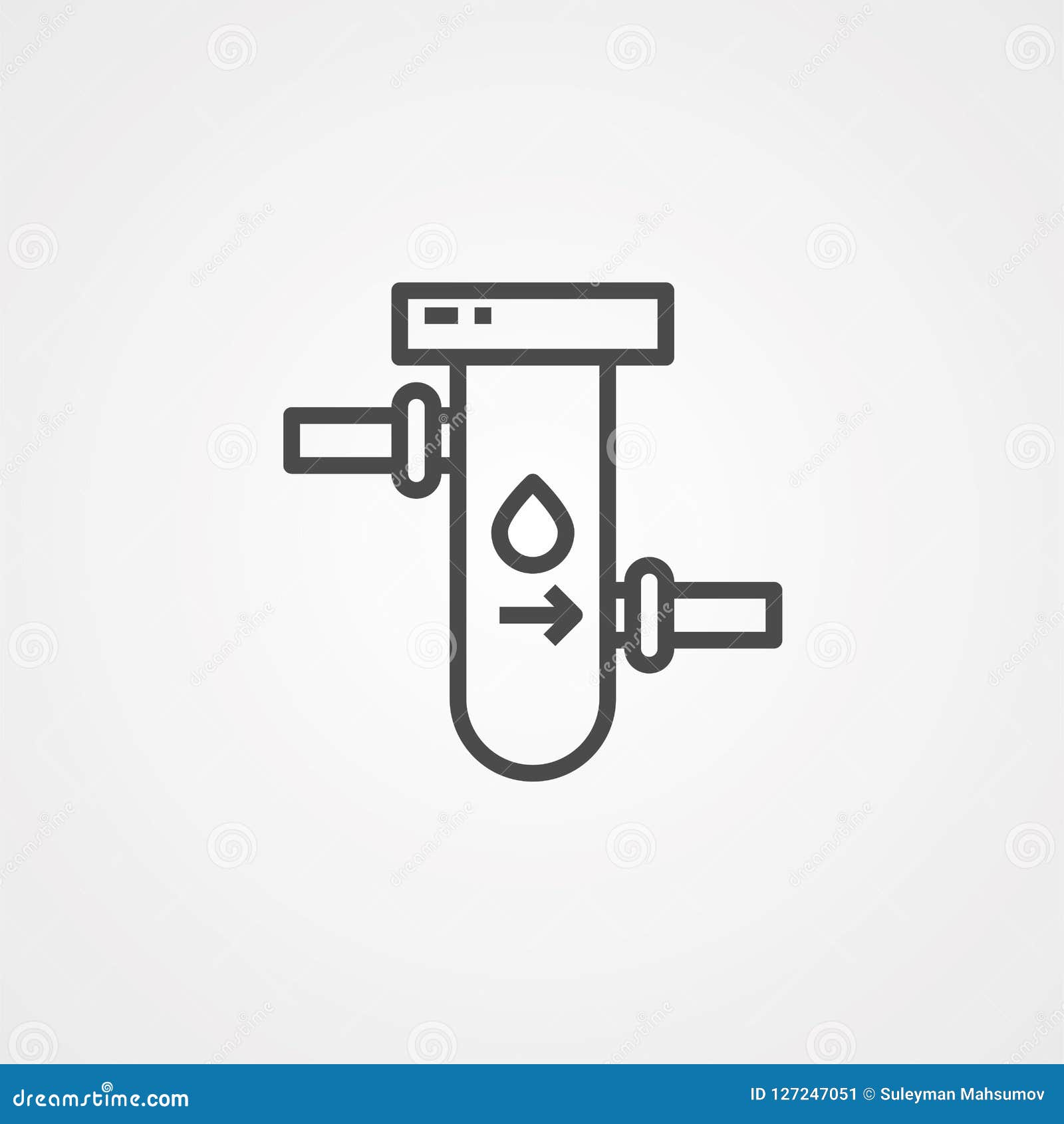 Symbool Van Het Het Pictogramteken Van De Waterfilter Het Vector Vector ...