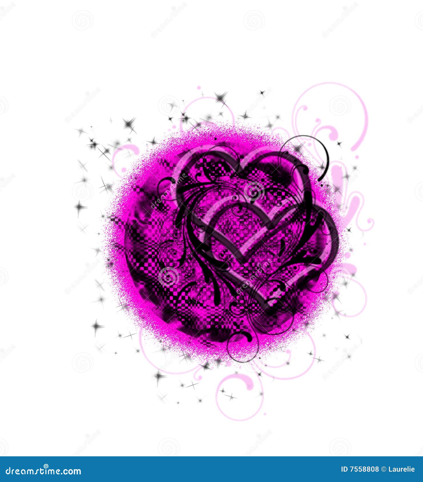 Symbool van liefde. stock illustratie. Illustration of hart - 7558808