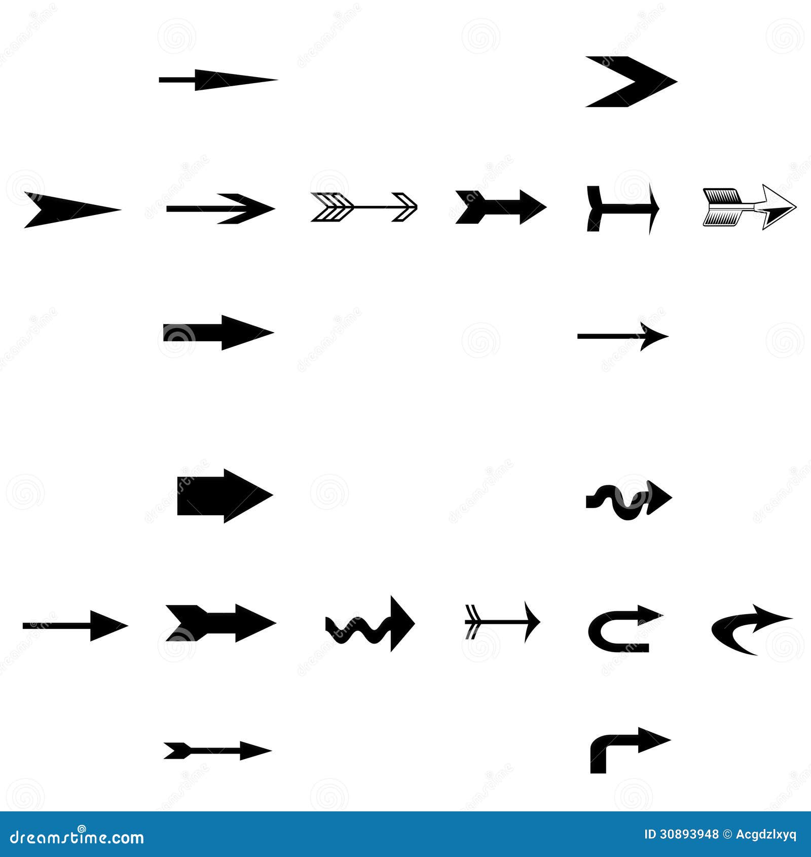 Symbool van pijl stock illustratie. Illustration of symbool - 30893948