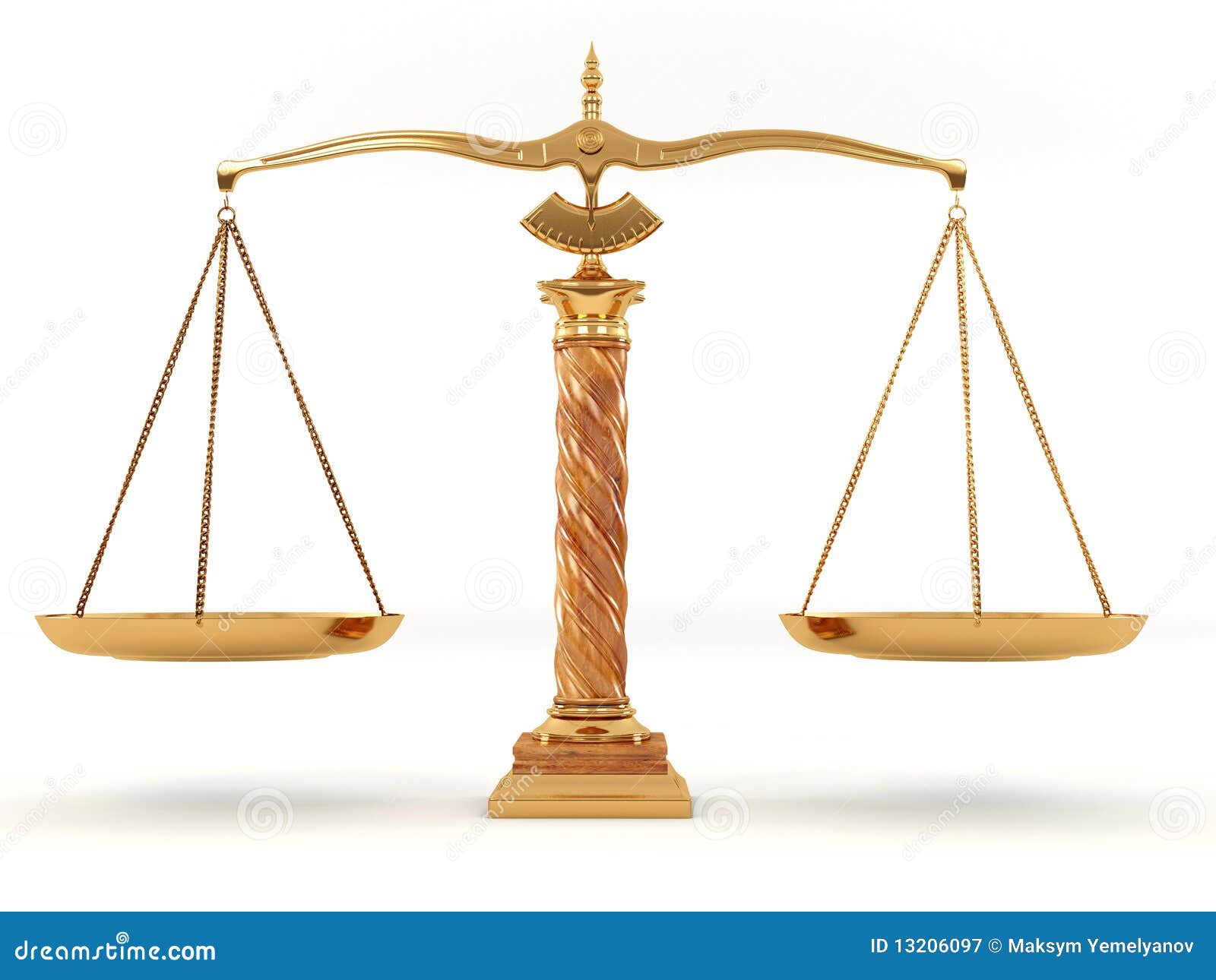 Symbool Van Rechtvaardigheid. Schaal Stock Illustratie - Illustration ...