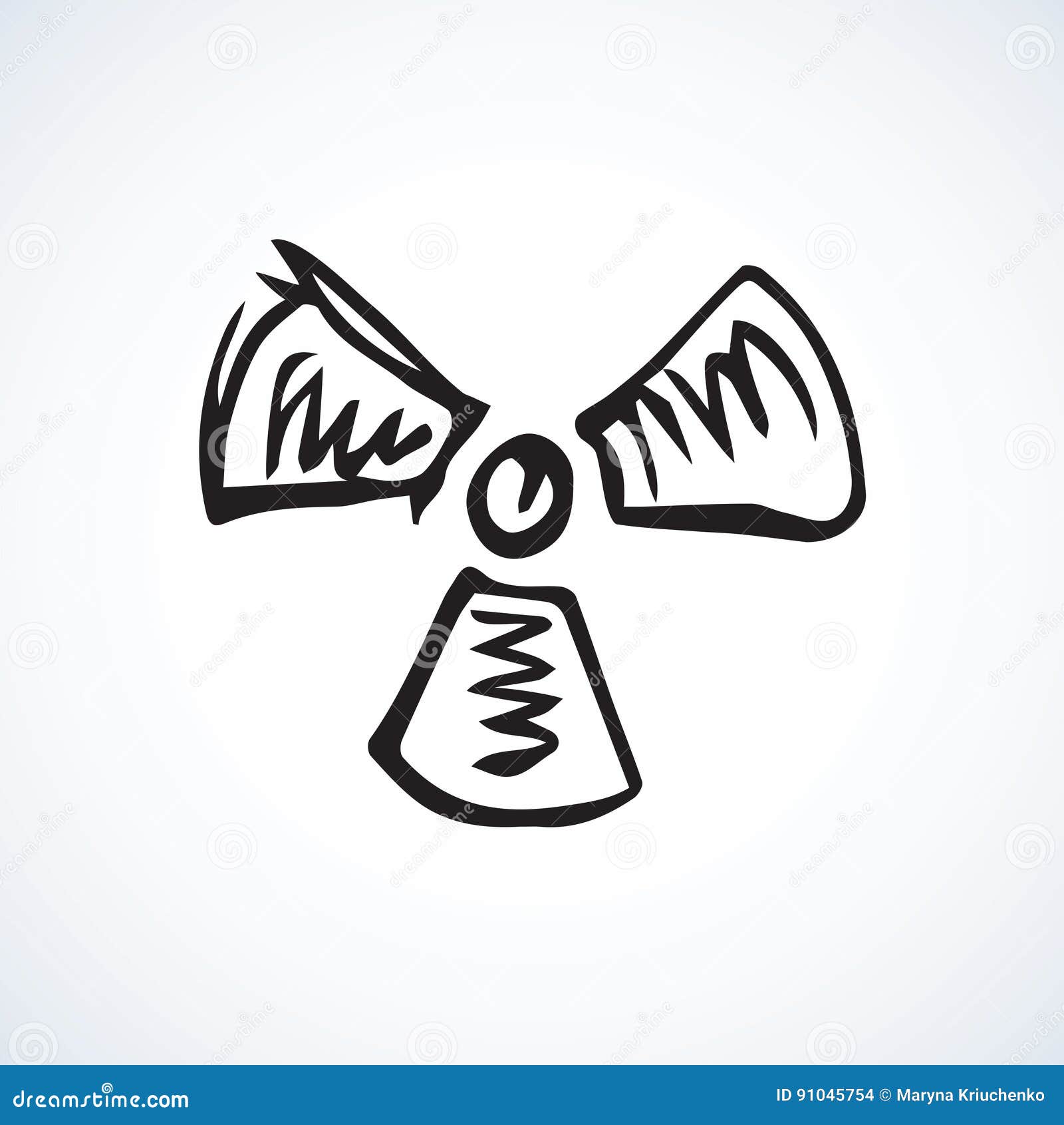 Symbool Van Straling Vector Tekening Vector Illustratie - Illustration ...