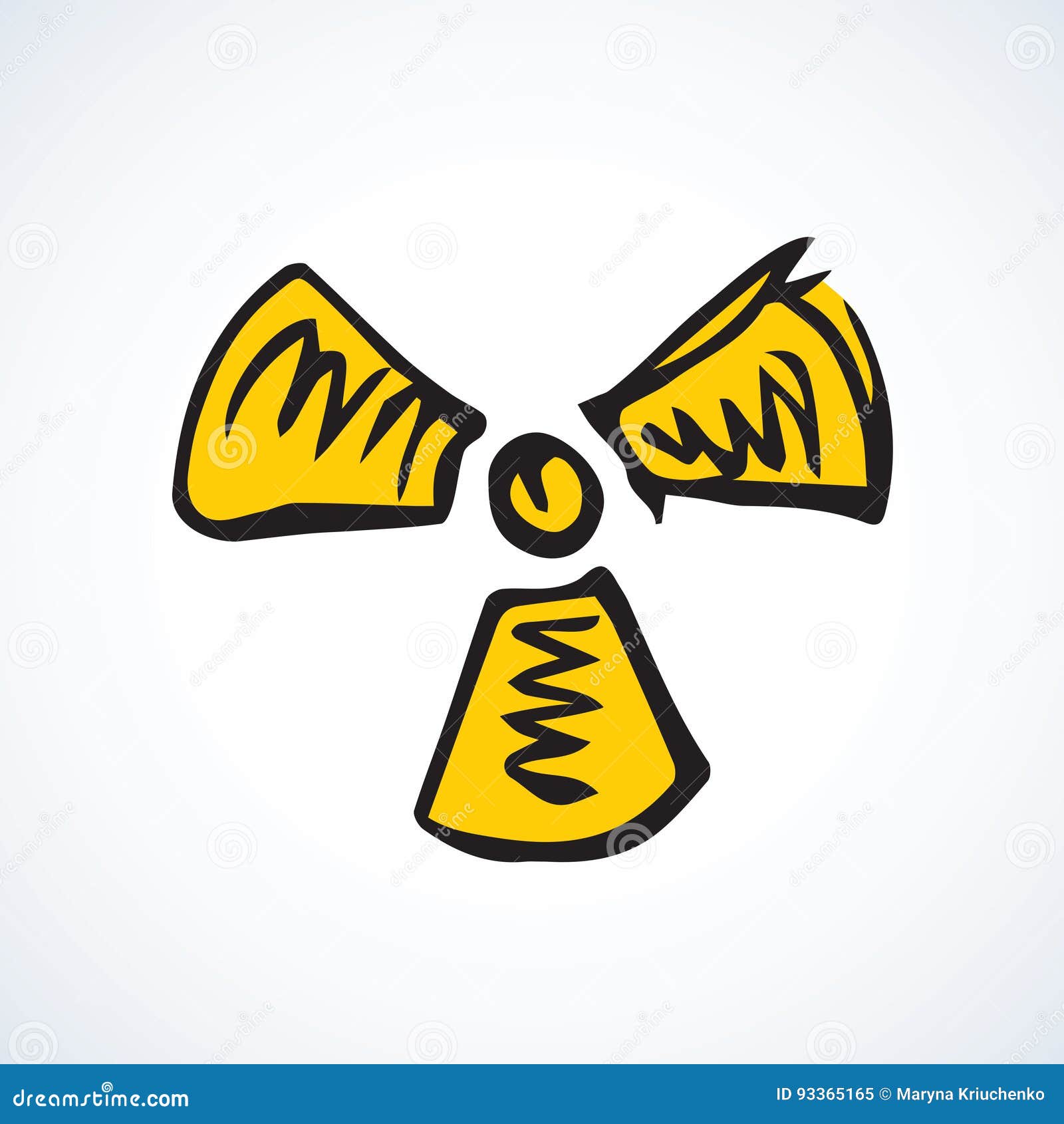 Symbool Van Straling Vector Tekening Vector Illustratie - Illustration ...