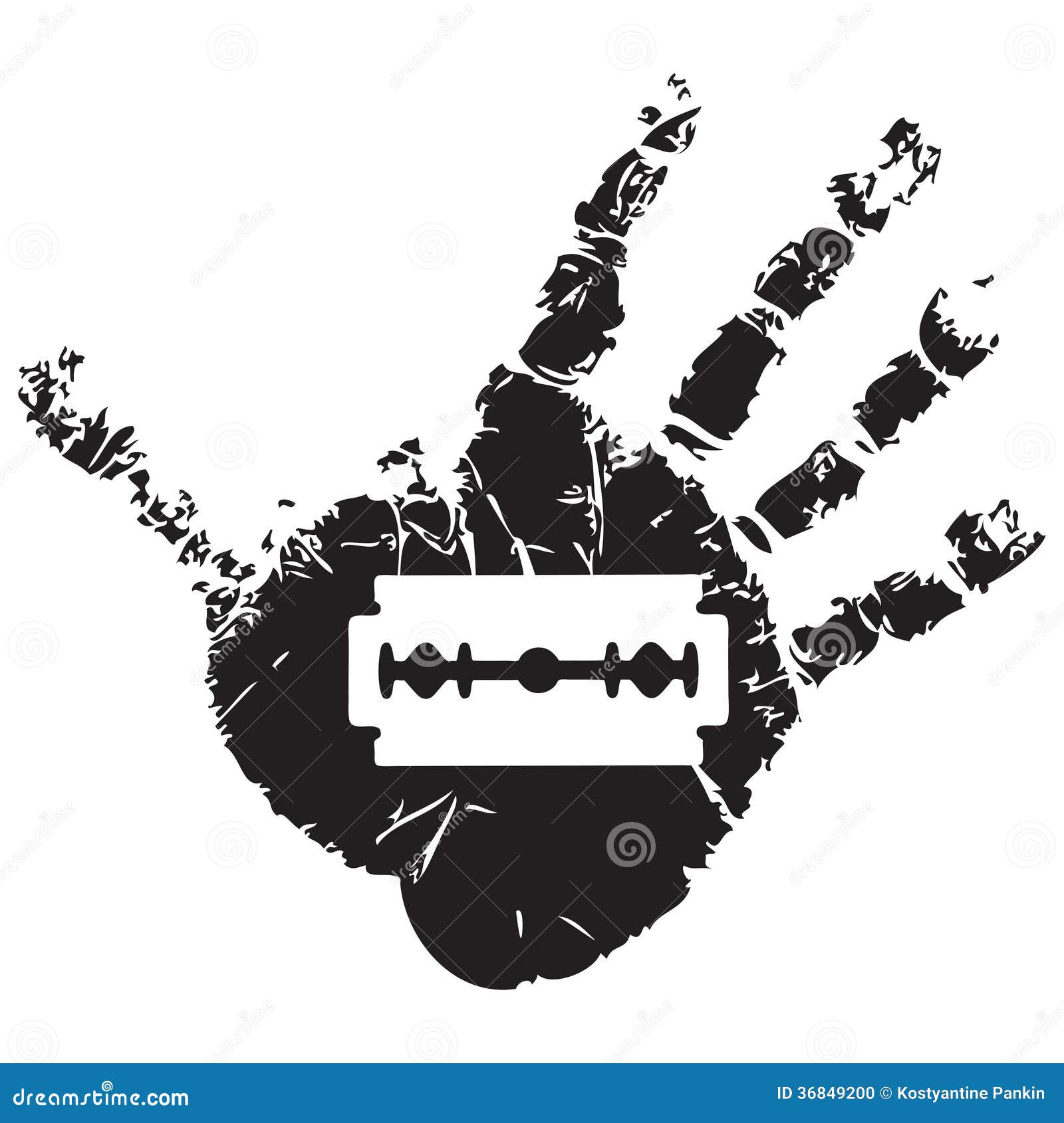 Symbool van zelfmoord vector illustratie. Illustration of landschap ...