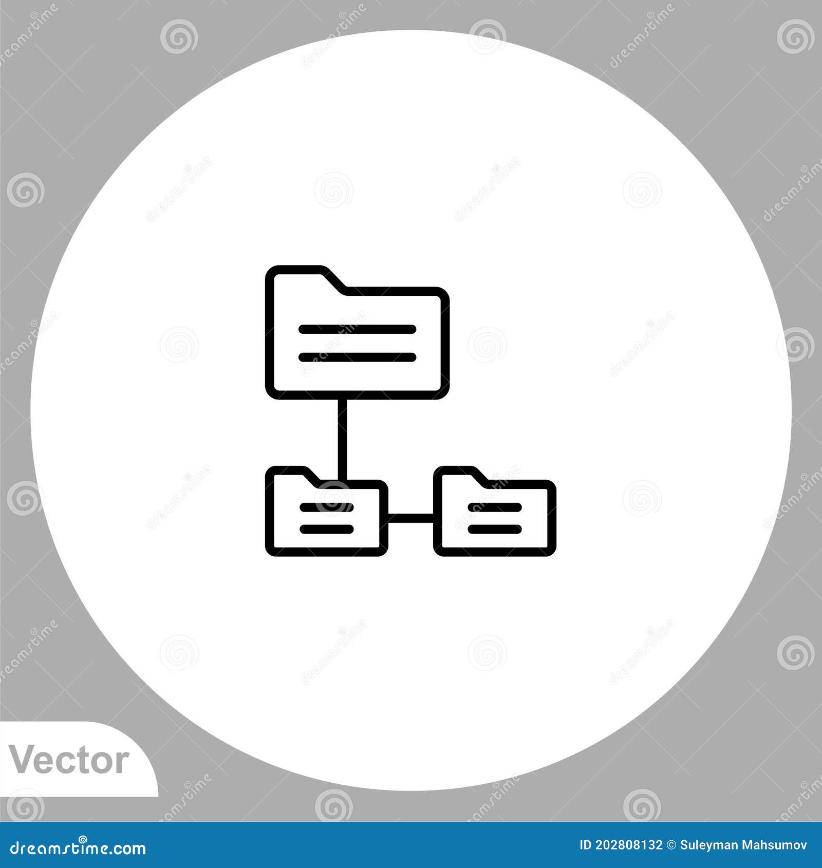Symbool Voor Mapvectorpictogram Vector Illustratie - Illustration of ...
