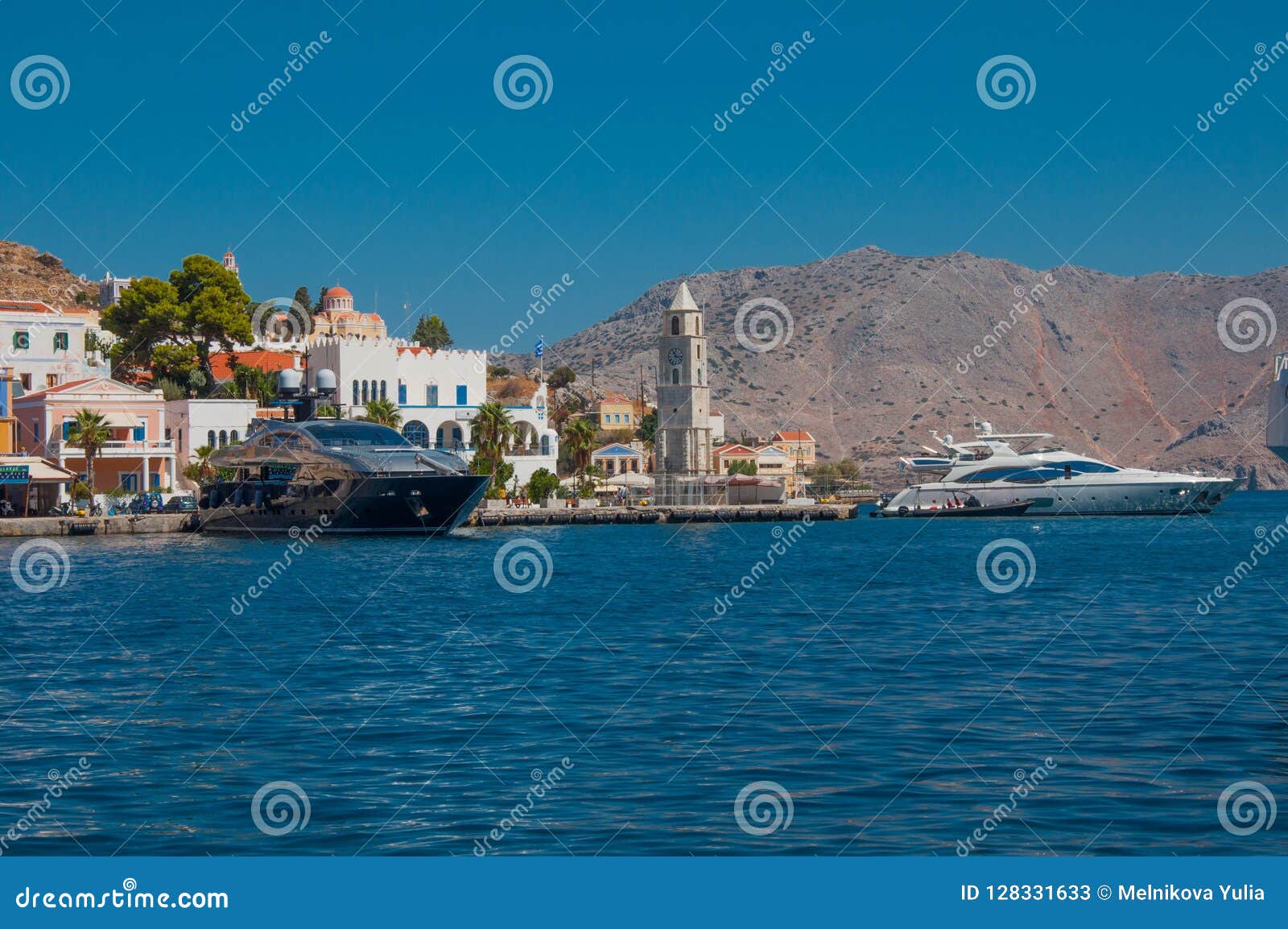 Symi, Greece - August 11, 2018: Island of Symi, Rhodes, Greece ...