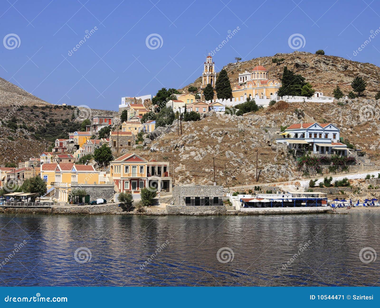 Symi Island in Greece stock image. Image of classic, sponge - 10544471