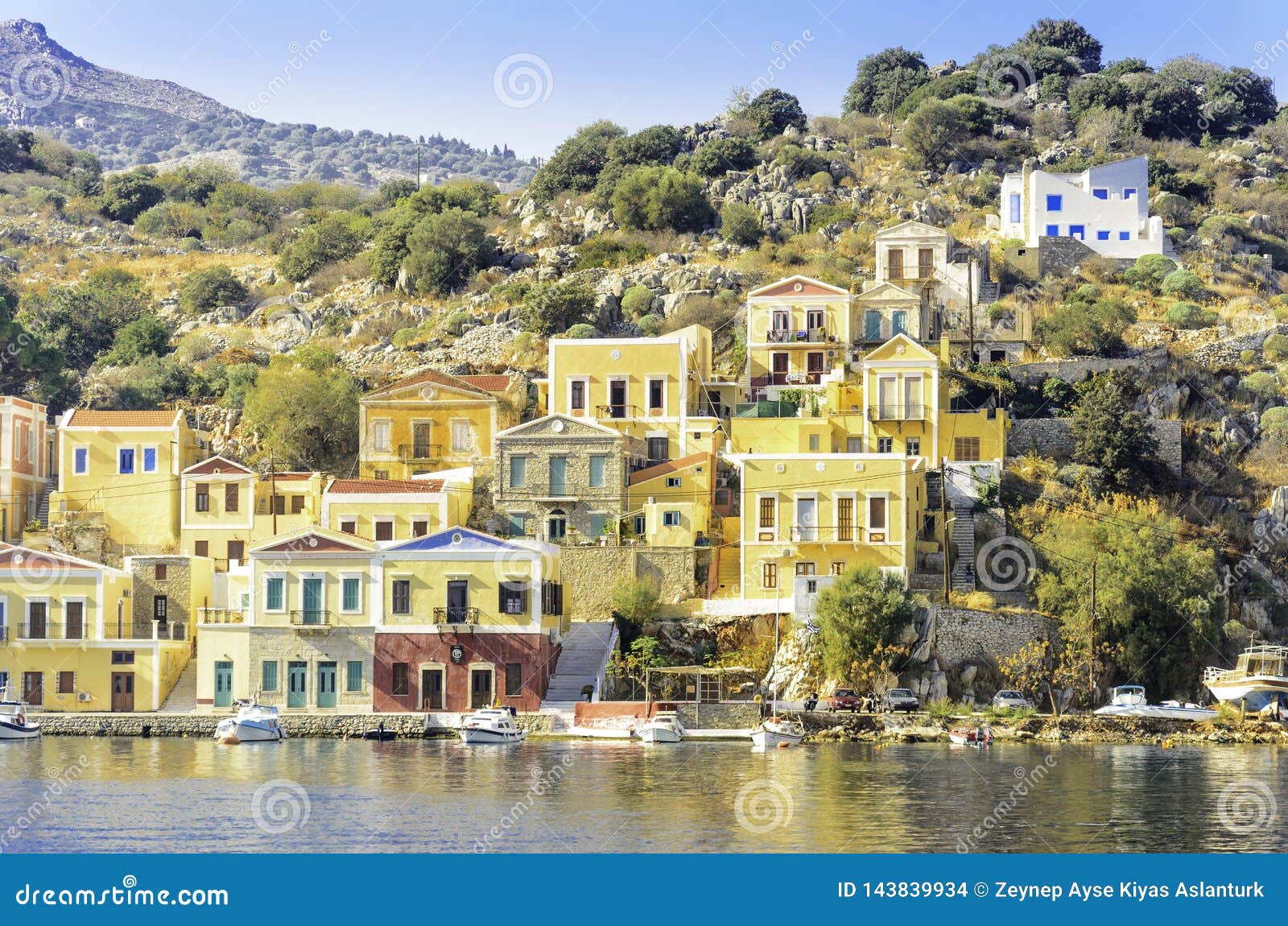Symi Island Panoramic View in Greece Editorial Stock Image - Image of ...