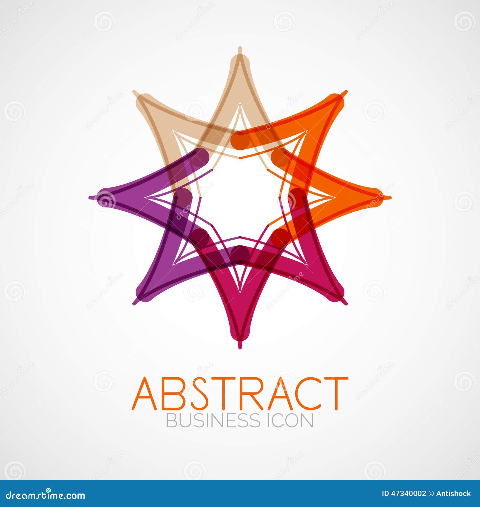 Symmetric Abstract Geometric Shape Stock Vector - Illustration of ...