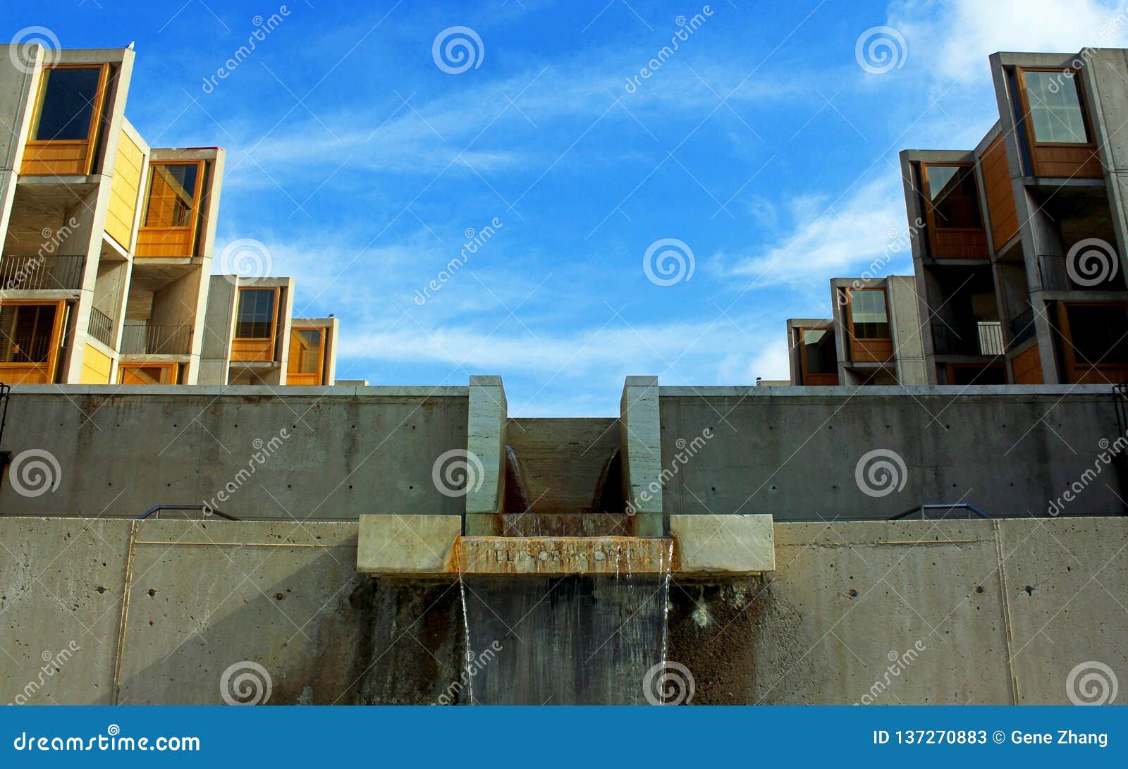 The Symmetric Building Structure of the Salk Instittue Stock Image ... The Symmetric Building Structure of the Salk Instittue Stock Image ...
