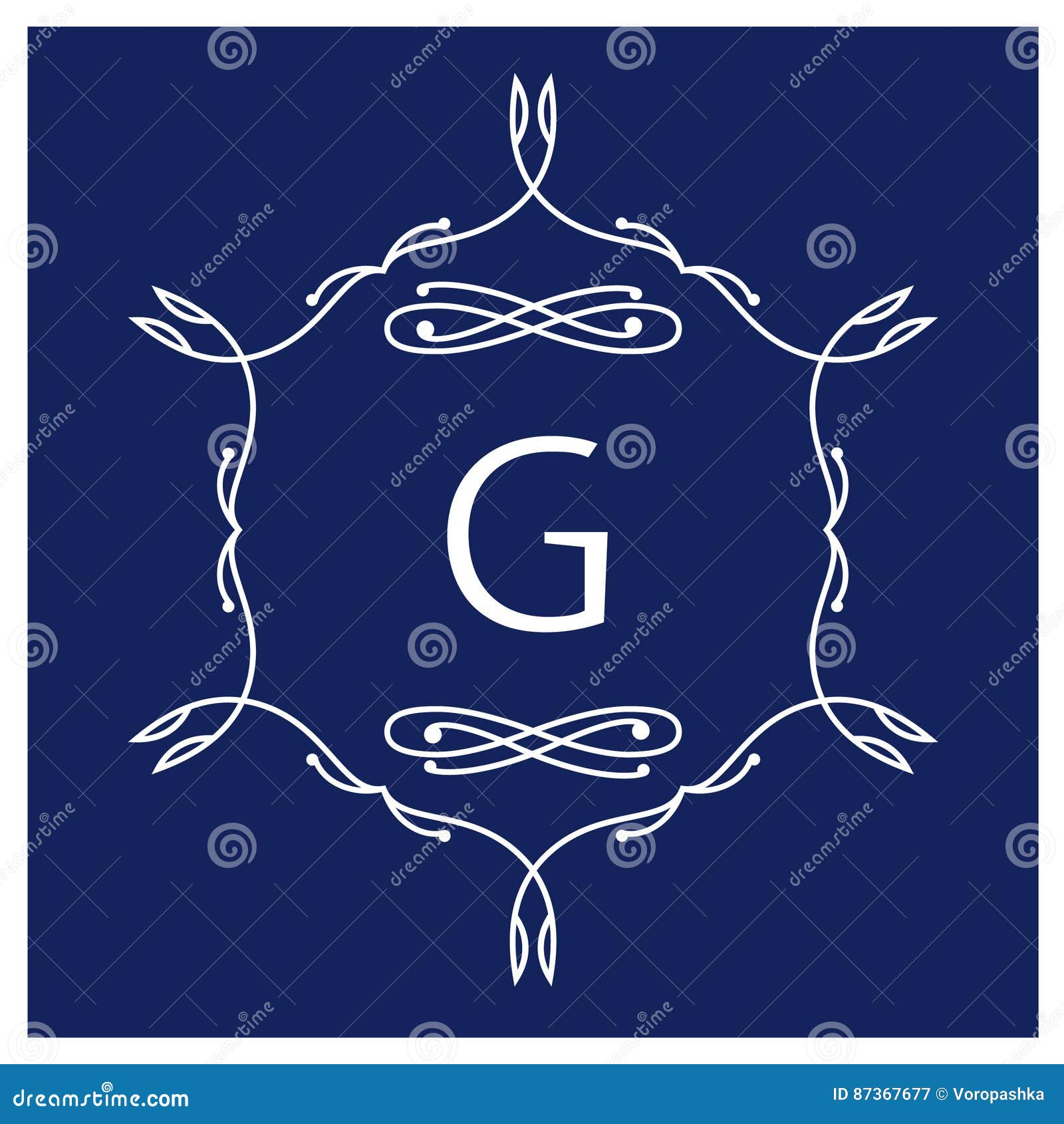 Symmetric monogram stock vector. Illustration of brand - 87367677