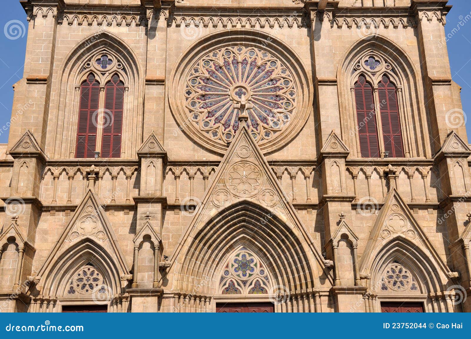 Symmetric Pattern of Catholic Church External Stock Photo - Image of ...