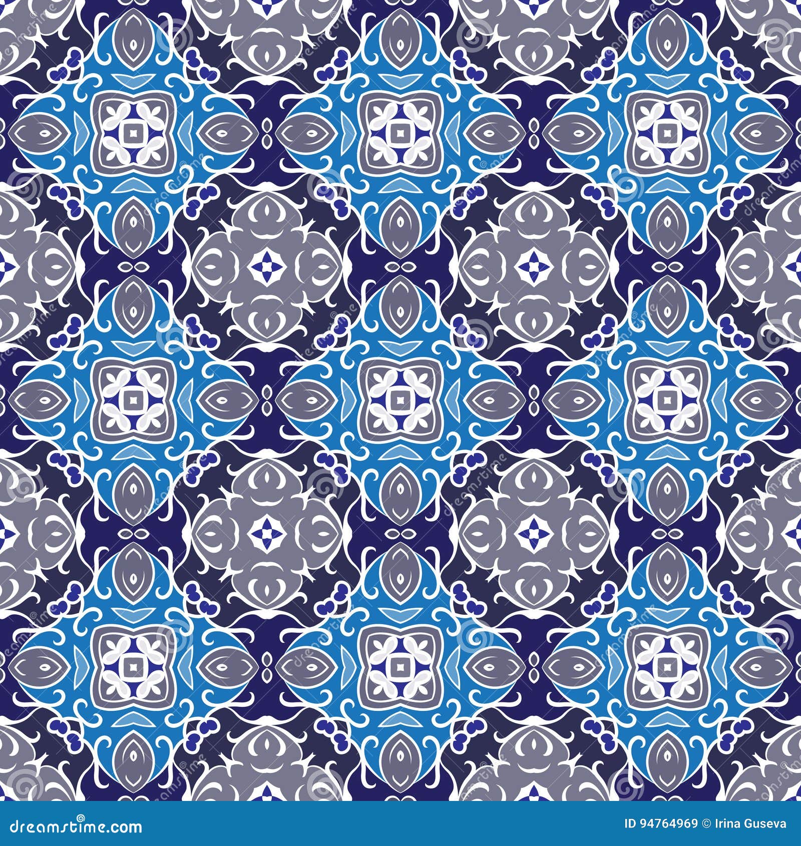 Symmetric seamless pattern stock vector. Illustration of cloth - 94764969
