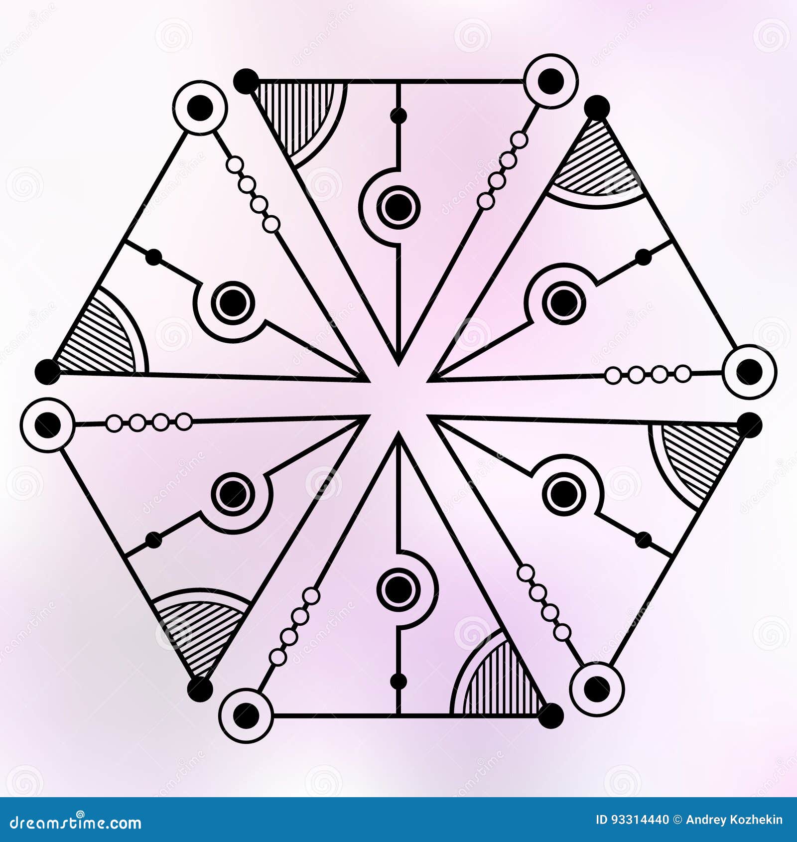 Symmetric Shape of Geometric Triangles. Stock Vector - Illustration of ...