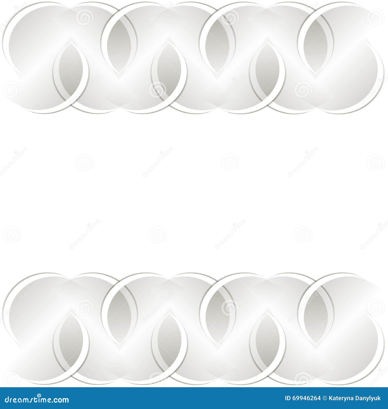 Symmetrical Abstract Background. White Geometric Figures with Grey ...