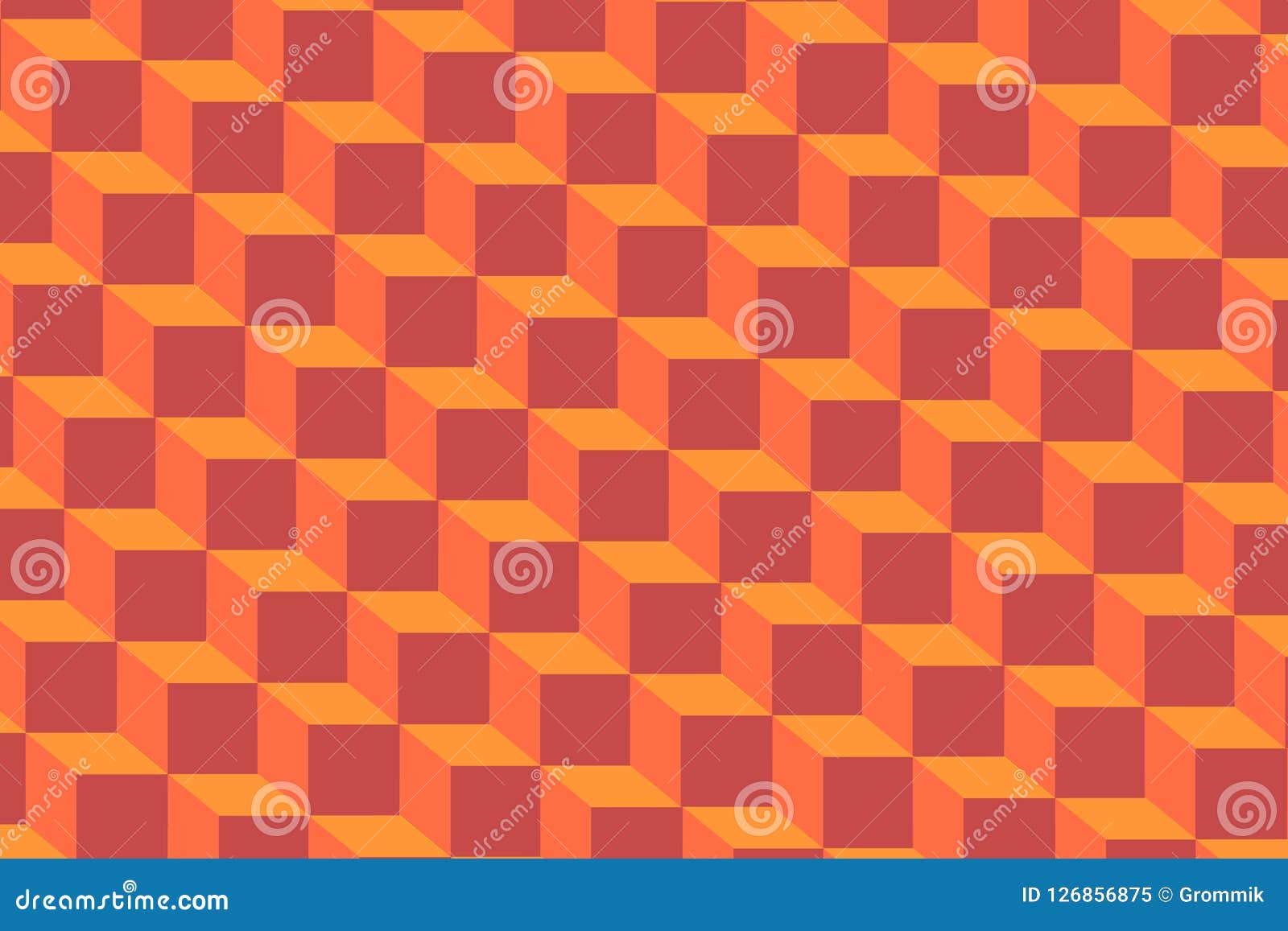 Abstract Symmetrical Pattern Simulating Three-dimensional Cubes Stock ...