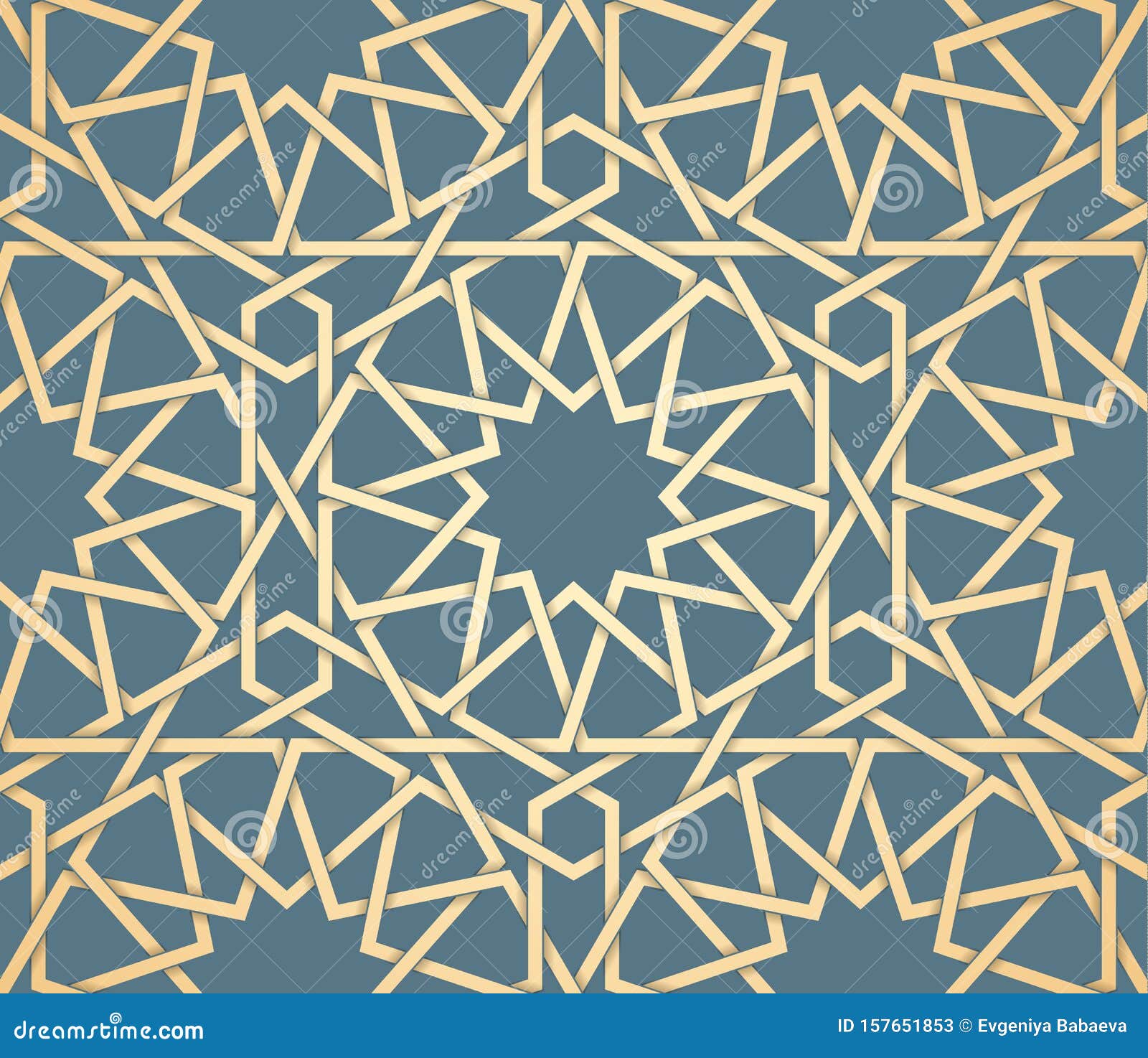 Symmetrical Abstract Vector Background in Arabian Style Made of Emboss ...