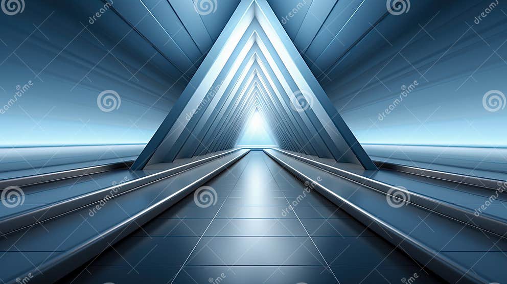 Symmetrical Aesthetic Geometric Structure Featuring Upwards Pointing ...